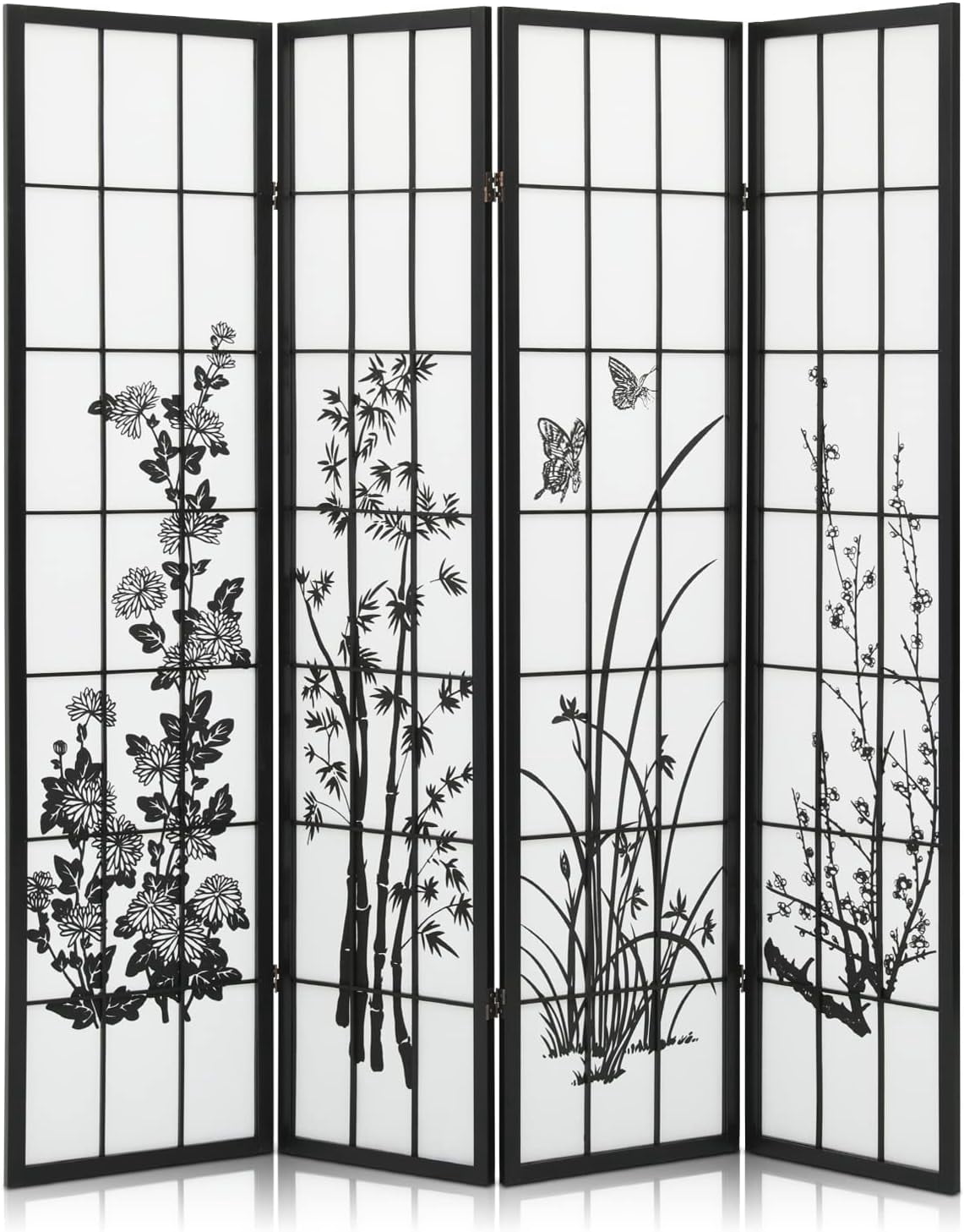 snbywihxnm Wood Wall Panels 4 Panel Room Dividers and Accent Walls 5.9 ...