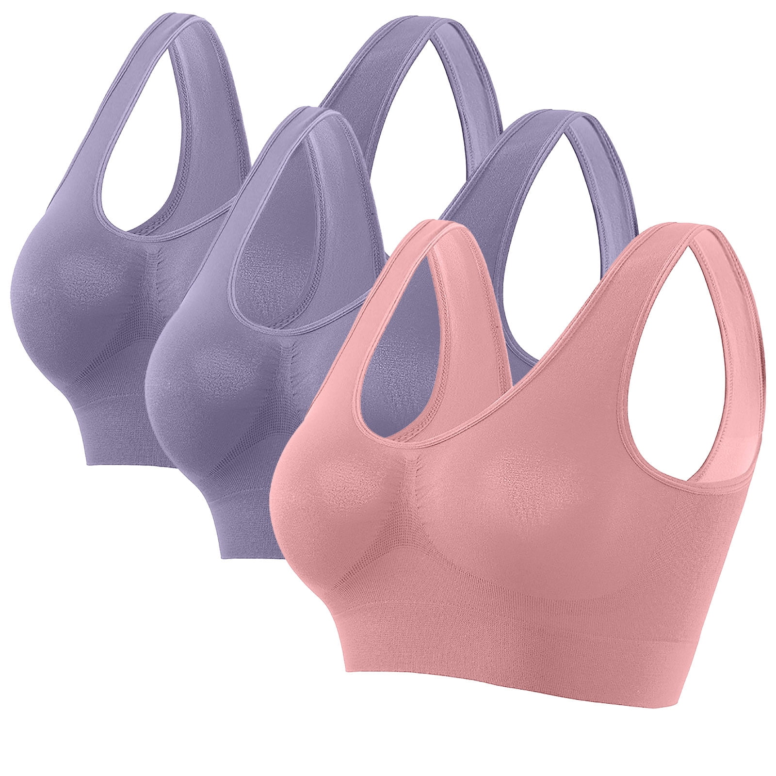 snilers 3 Pack Plus Size Womens Sports Bras High Impact Wireless Bras ...