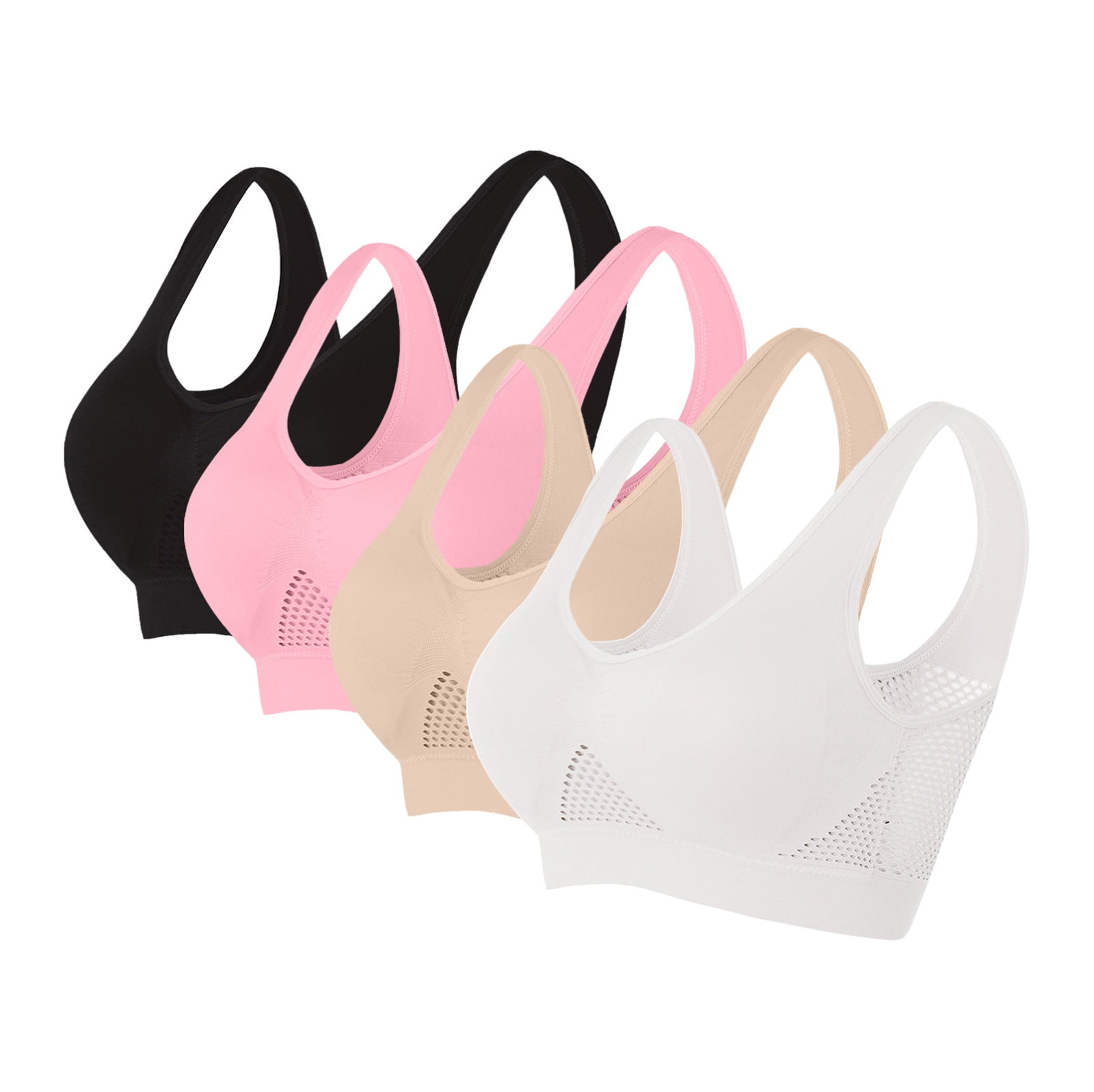 snilers 4 Pack Plus Size Sports Bras for Women High Support Full ...