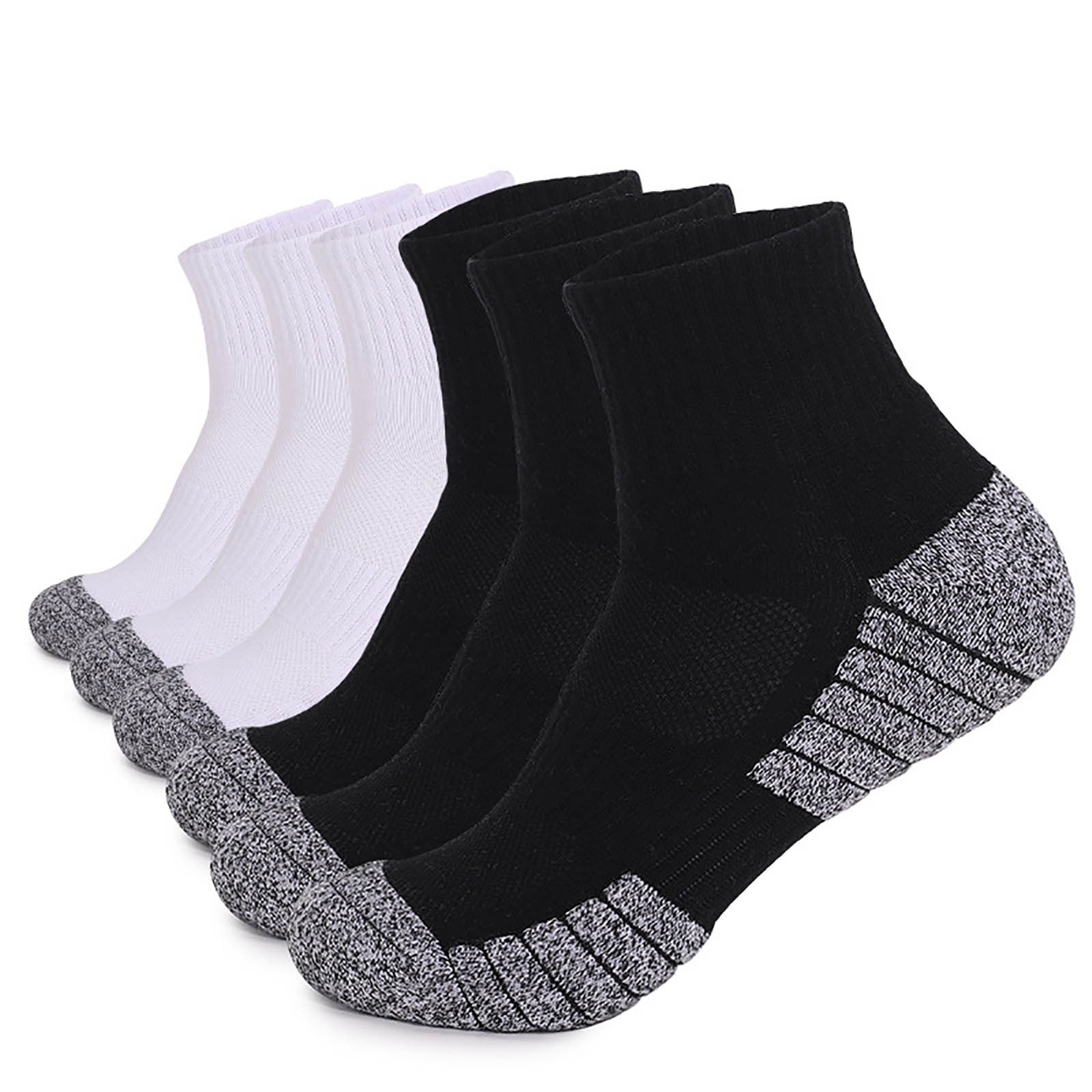 snilers 6 Pairs Men's Ankle Socks Cotton Wicking Breathable Low Cut ...