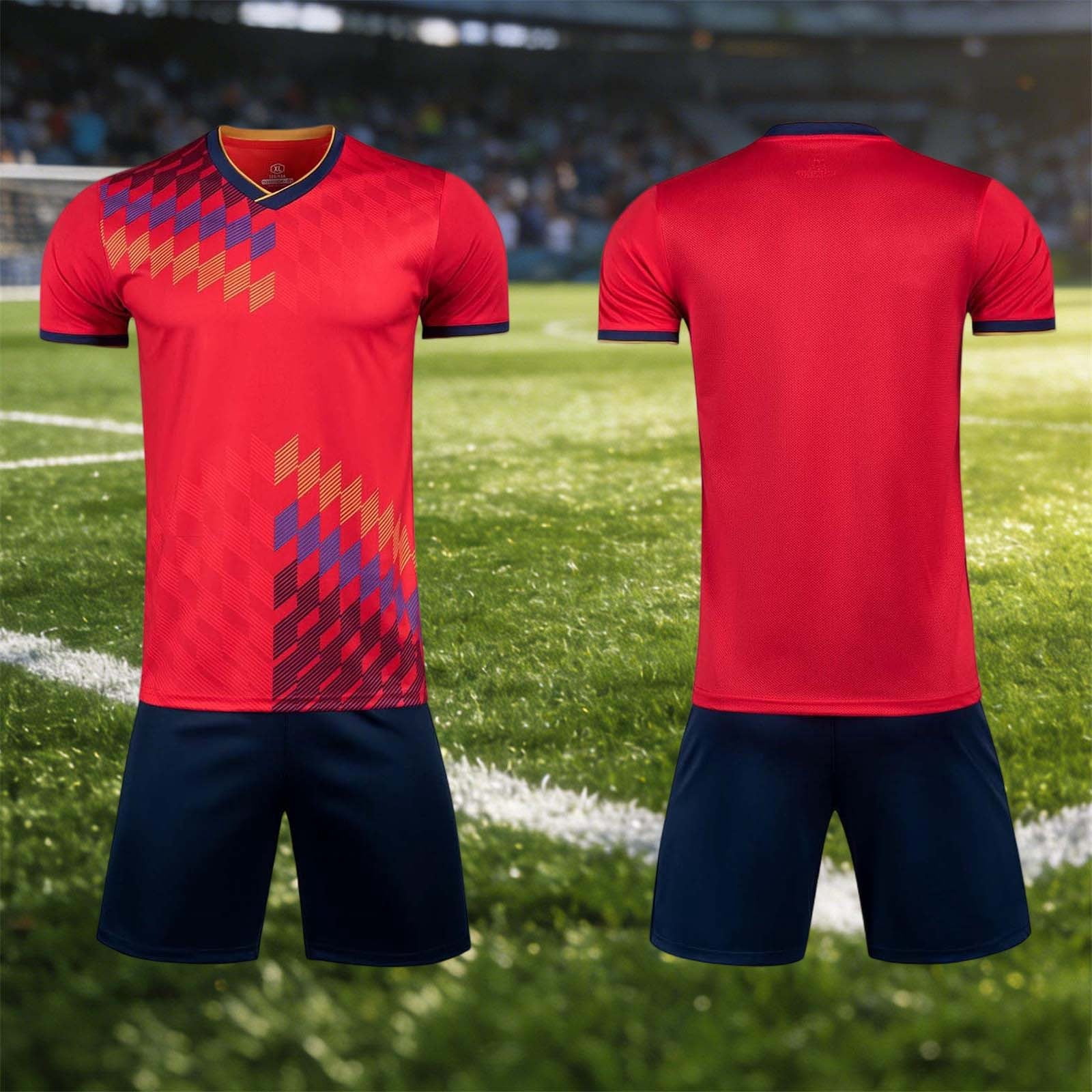 snilers Boys 2-Pack Jersey Soccer Knit Set Kids Football Training Sport ...