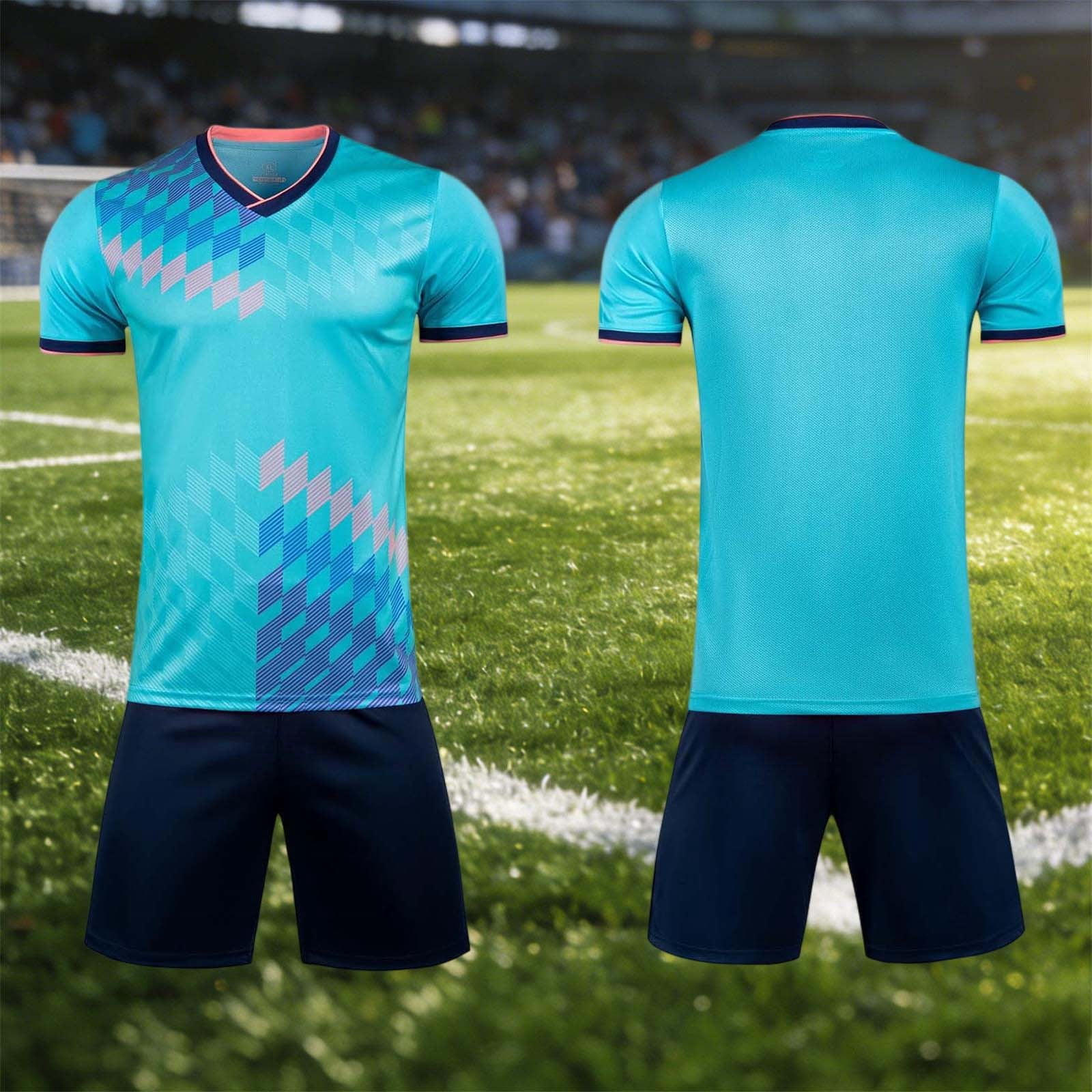 snilers Boys 2-Pack Jersey Soccer Knit Set Kids Football Training Sport ...