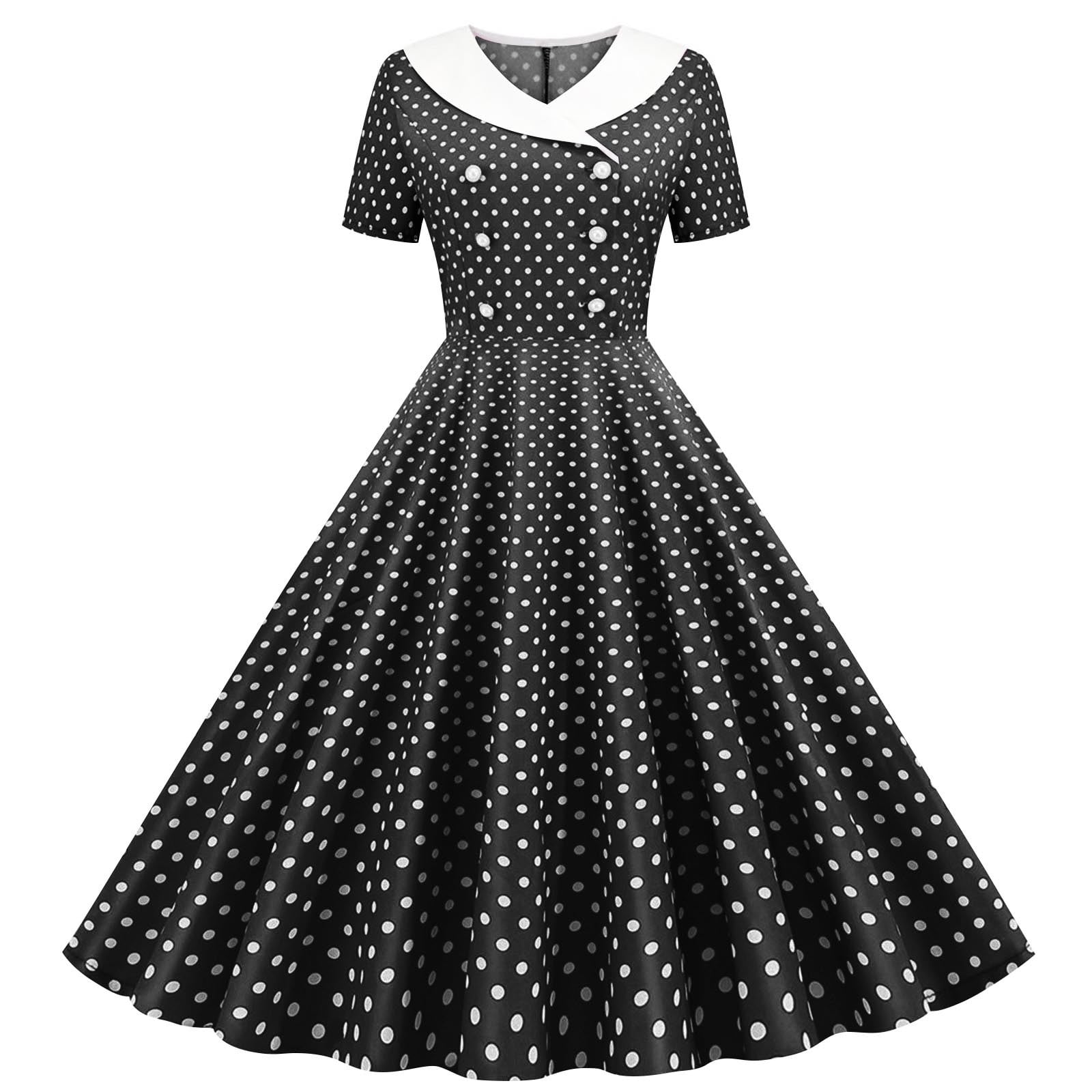 snilers Girls Dresses Double Breasted Notch Lapel Vintage Short Sleeve ...