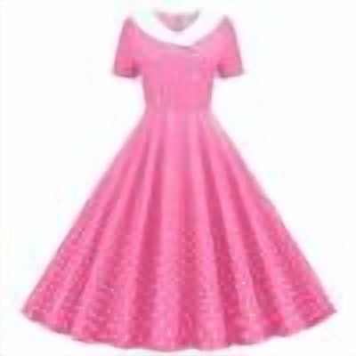 snilers Girls Vintage 1950s Dress Double Breasted Short Sleeve Polka ...