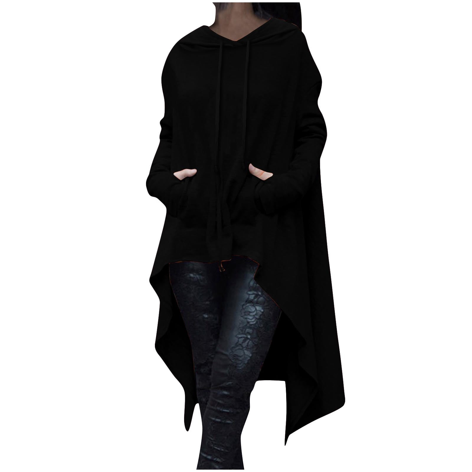 snilers Hoodies for Women Long Sleeve Irregular Hem Hooded Sweatshirts ...