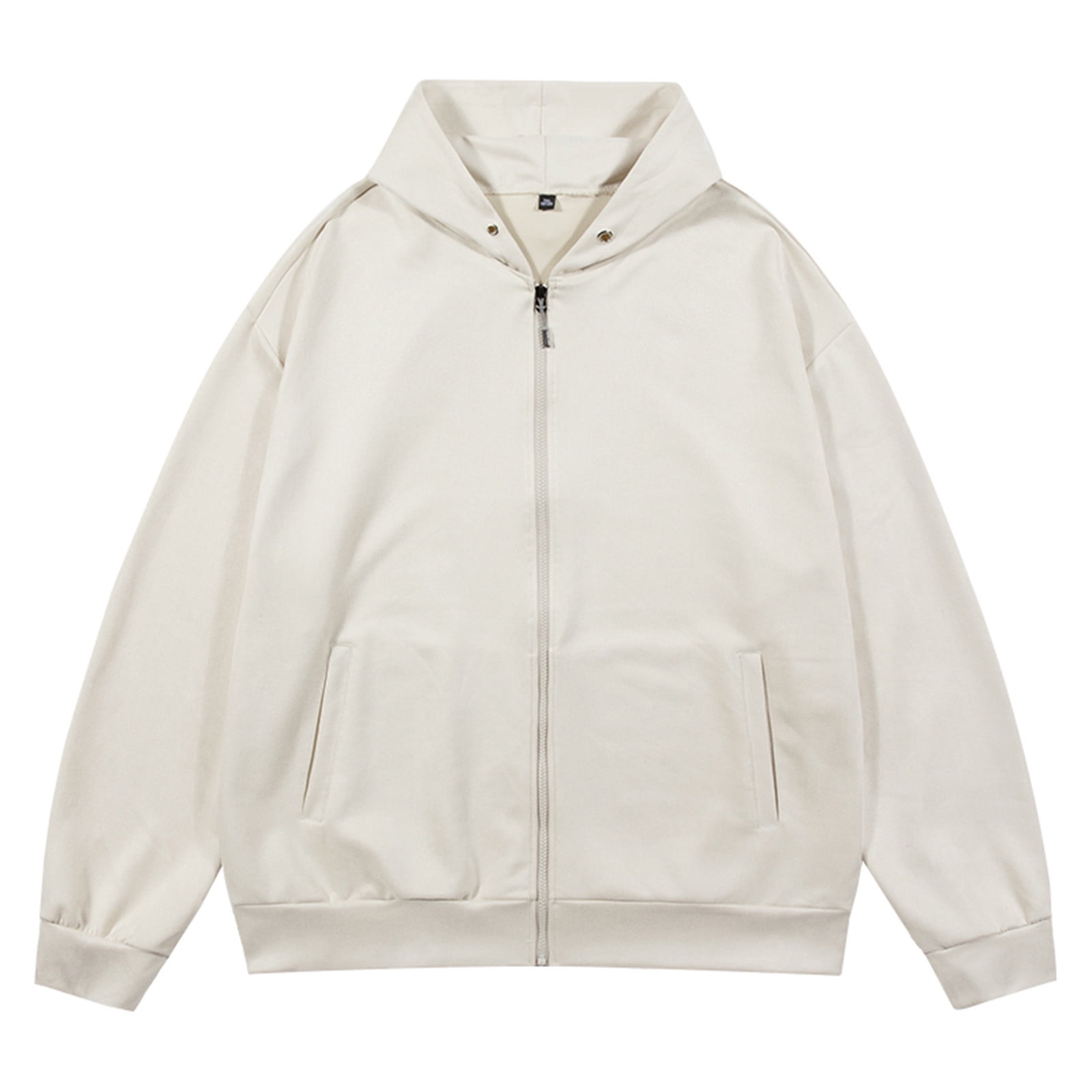 snilers Jackets for Men Full Zip Up Hooded Jacket Solid Color ...