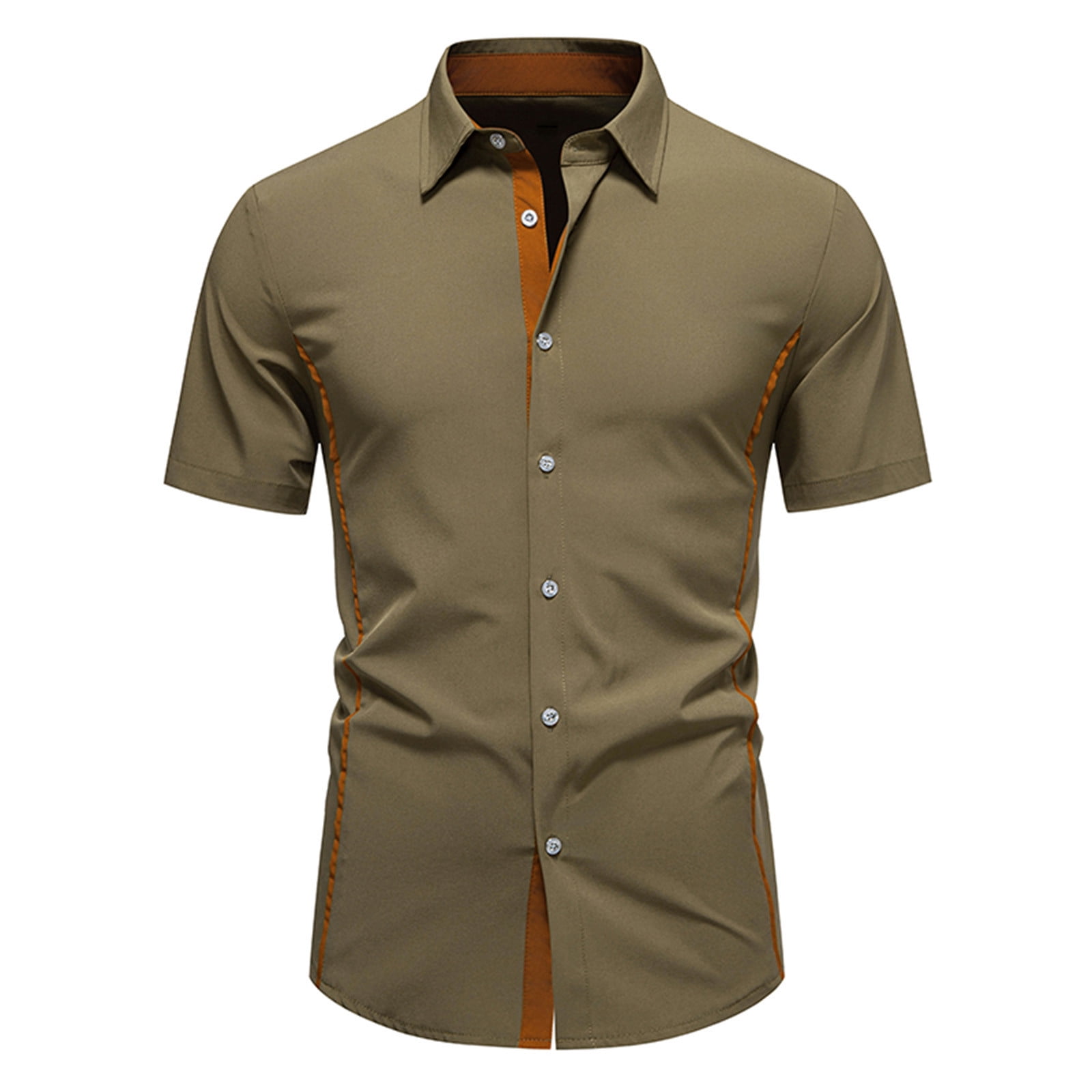snilers Men Short Sleeve Button Down Shirts Beach Casual Blouses Color ...
