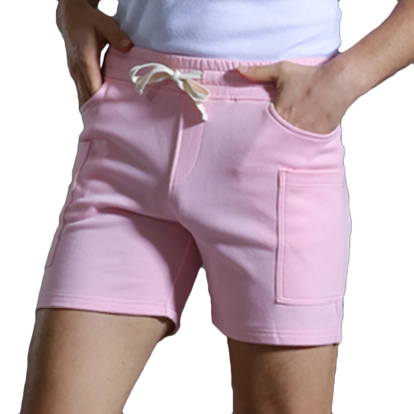 Snilers Mens Casual Shorts Elastic Waist Drawstring Shorts Lightweight