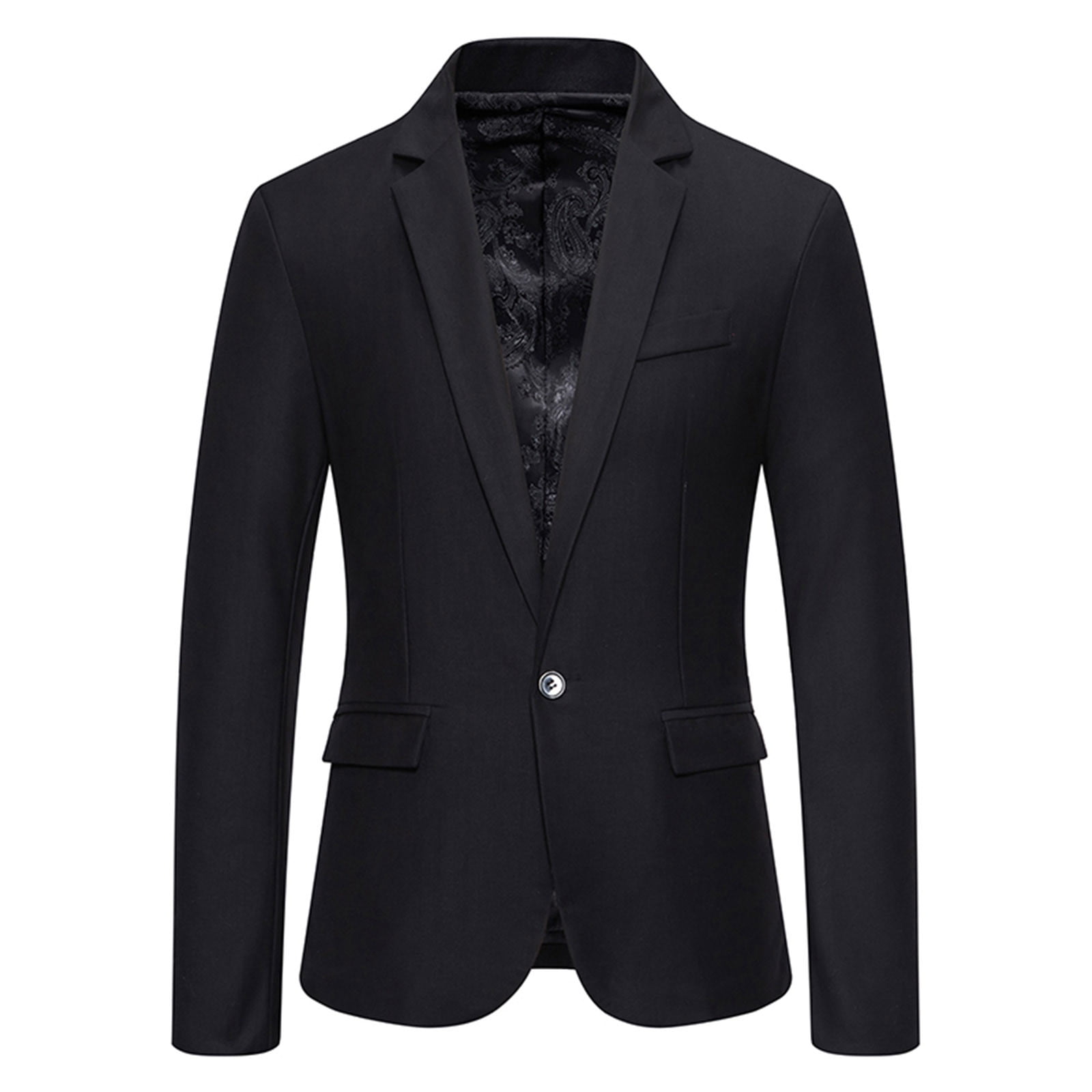 snilers Mens Suit Jacket Turndown Slim Fit Blazer Formal Business Suits ...