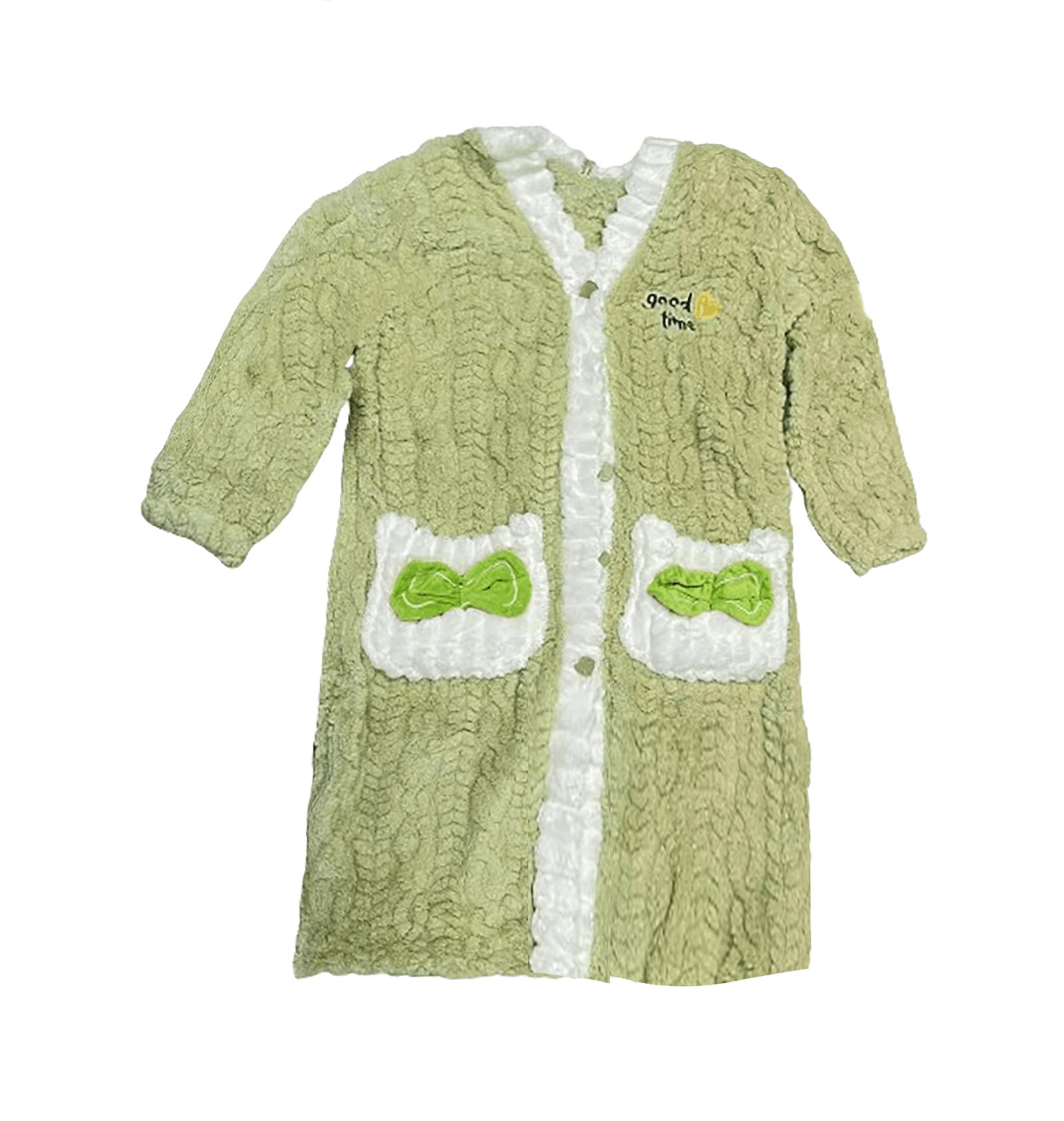snilers Robes for Women Flannel Long Sleeve Button Up Cute Bathrobes ...