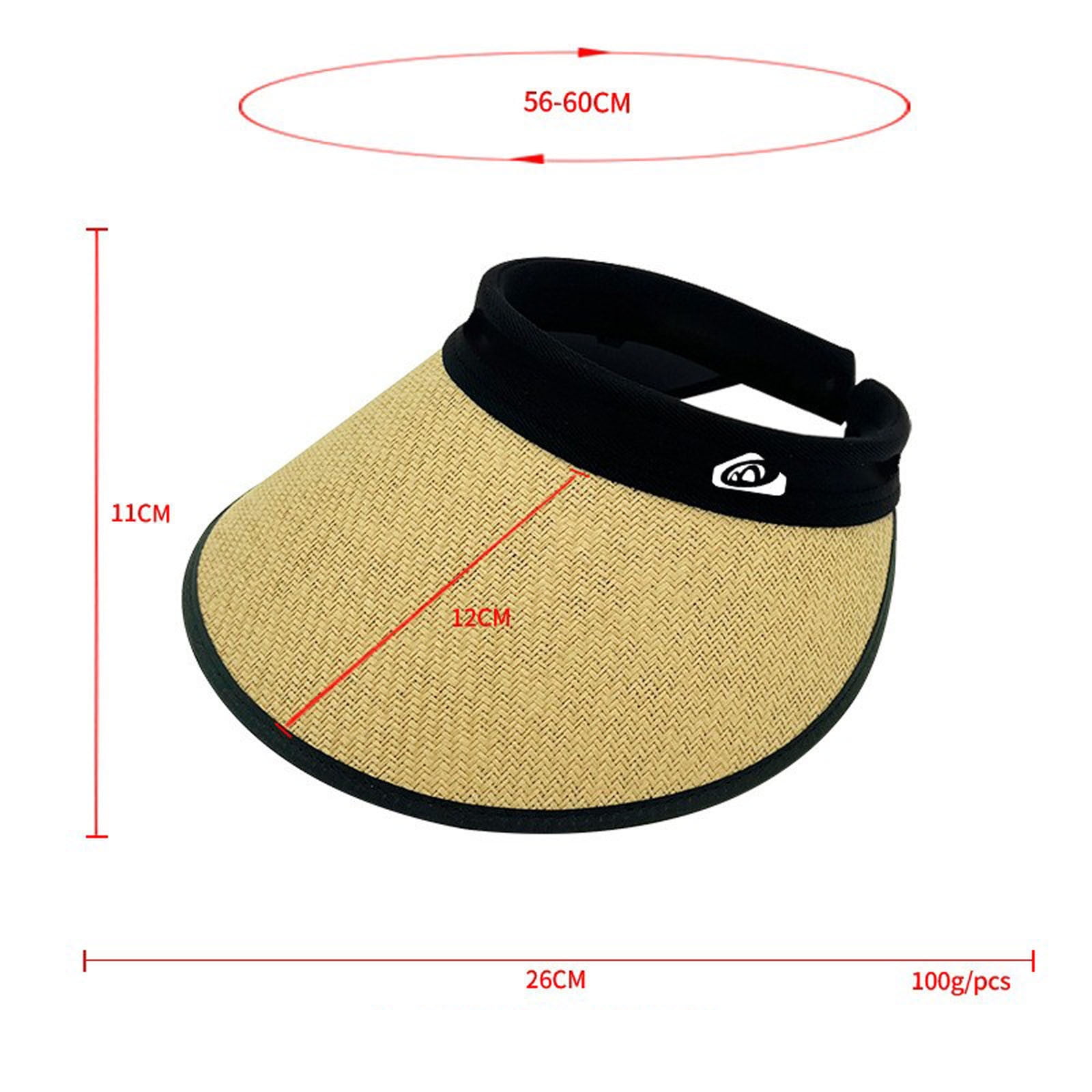 snilers Sport Sun Visor Hats Empty Top Baseball Cap Wide Brim Beach Hat ...