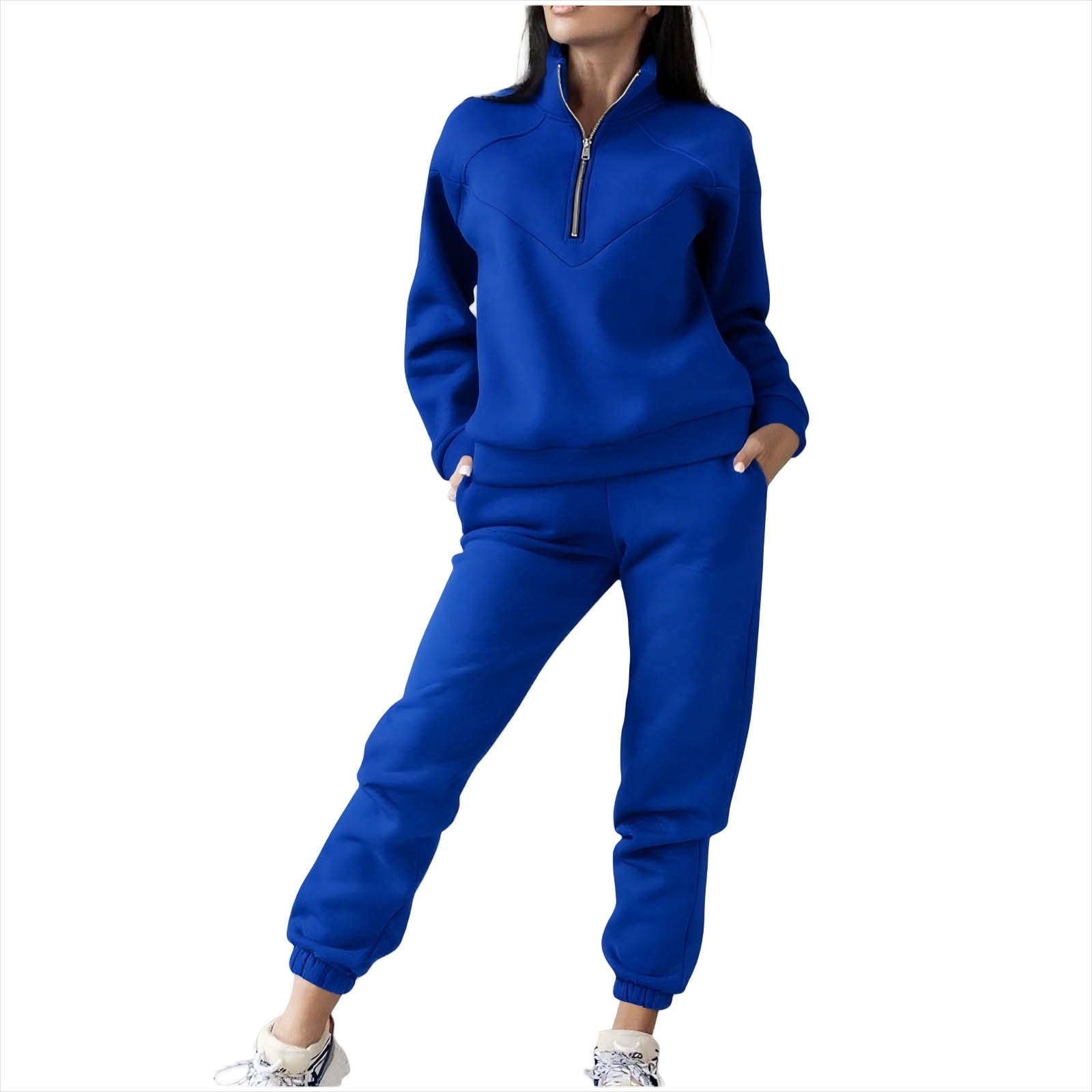 snilers Sweatsuits Women 2 Piece Outfit Warm Winter Fleece Lined Long ...