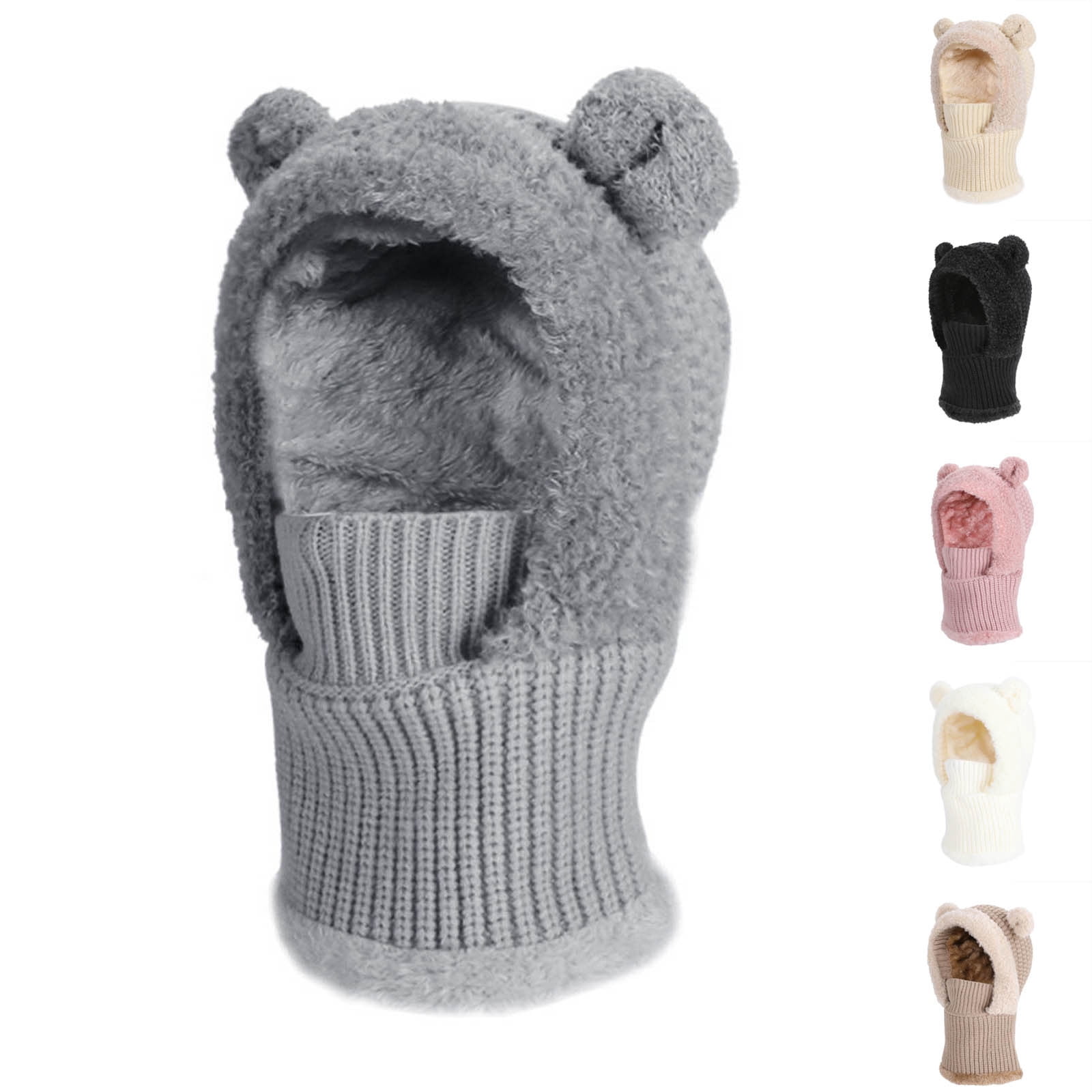 snilers Winter Hats for Kids Boys Girls Thickened Warm Faux Furs Beanie ...