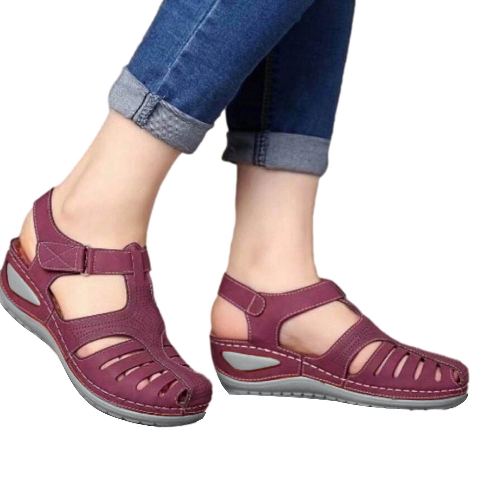 Snilers Women S Fisherman Orthopedic Sandals Close Toe Arch Support