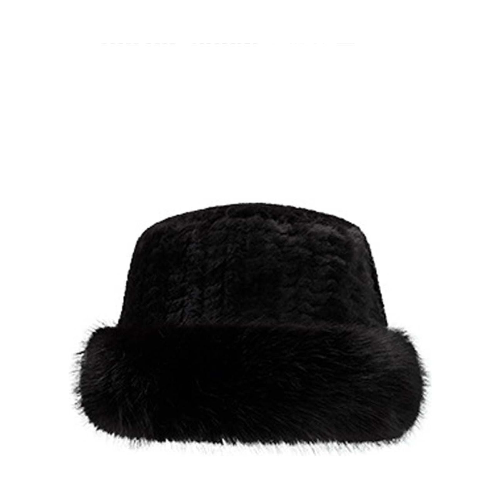 snilers Womens Bucket Hat Fuzzy Faux Fur Thickening Winter Soft Cosy ...