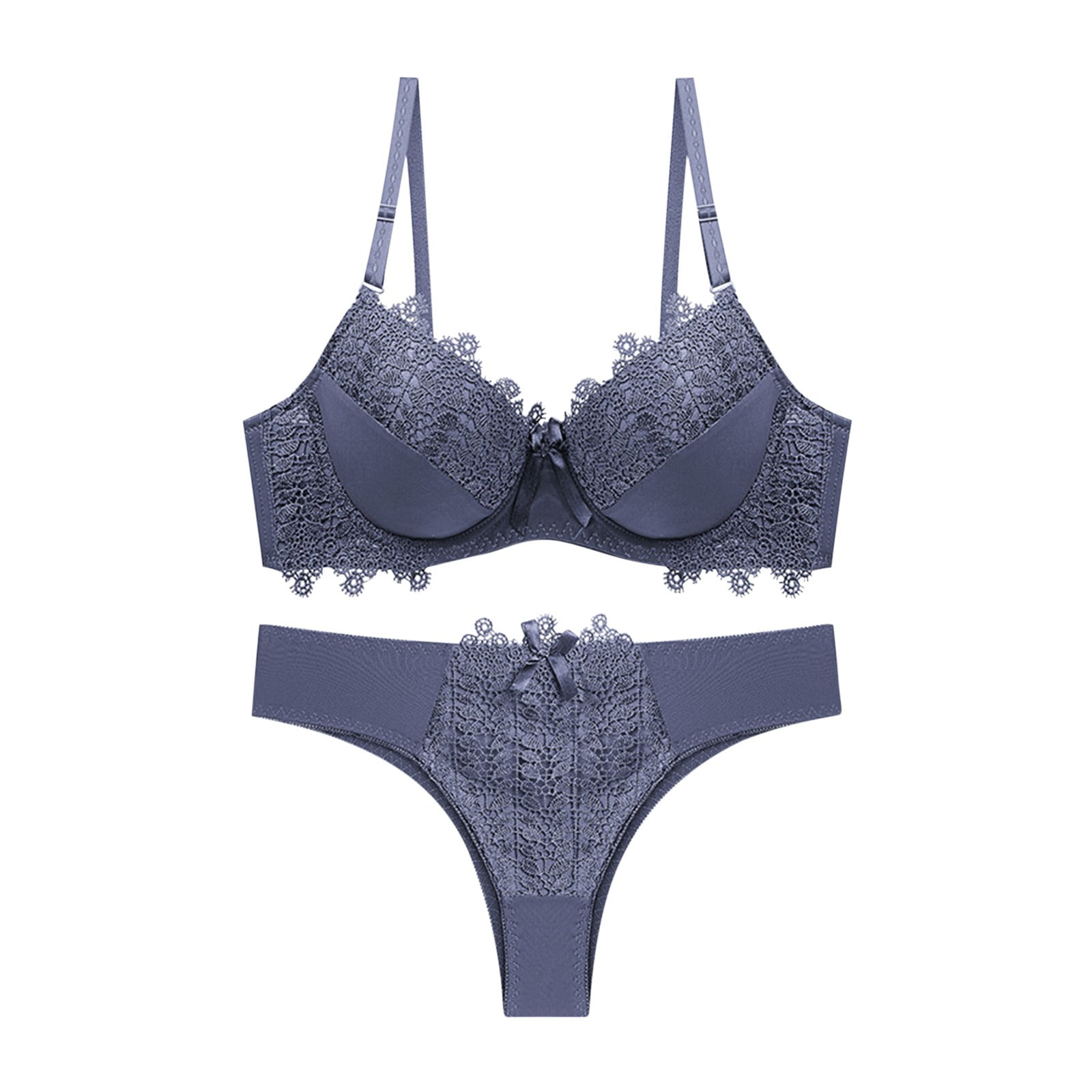 snilers Bras for Women 2 Piece Sets Lace Push Up Bras and Panty Set ...