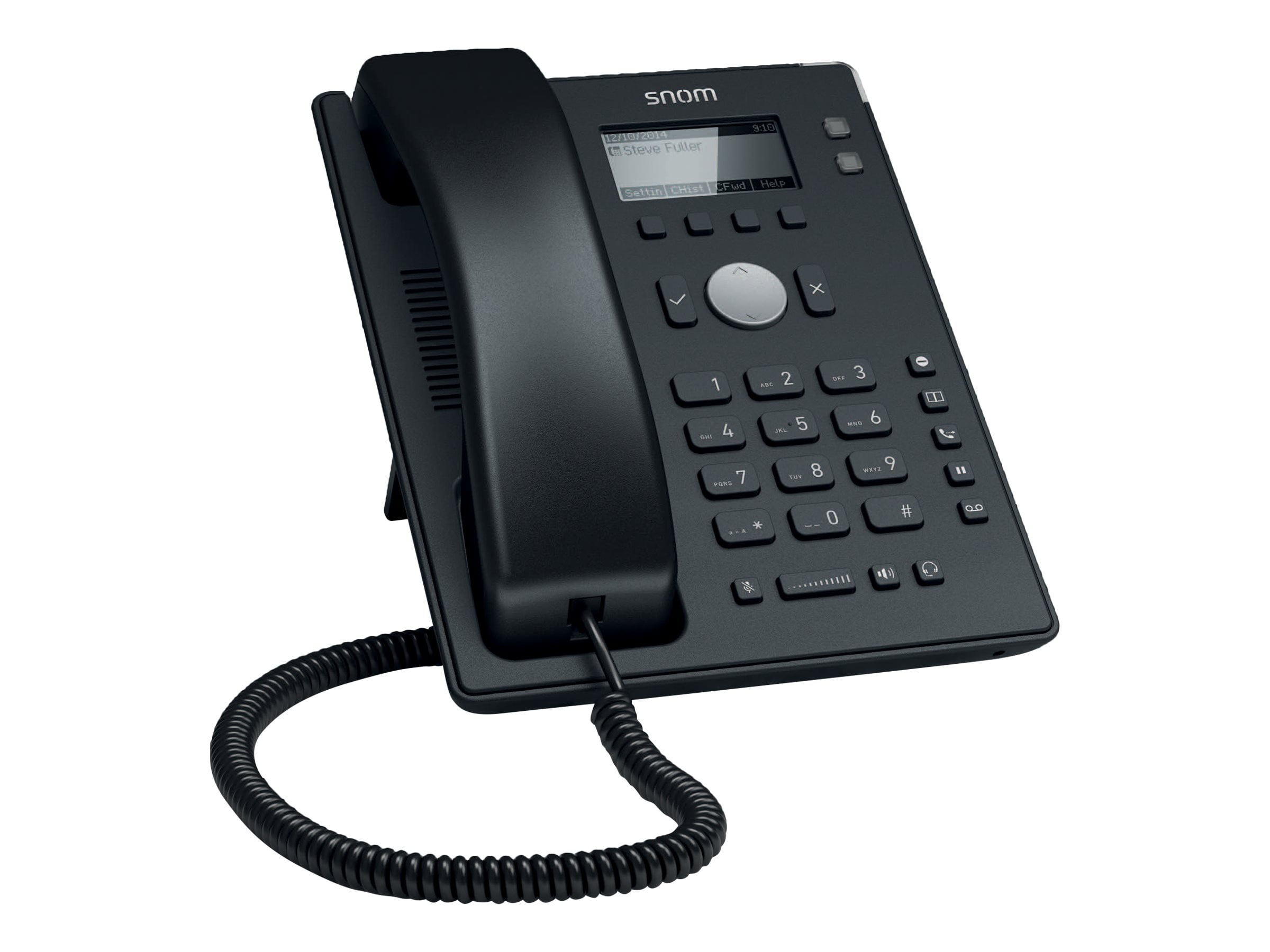 snom D120 - VoIP phone - 3-way call capability - SIP - 2 lines - black ...