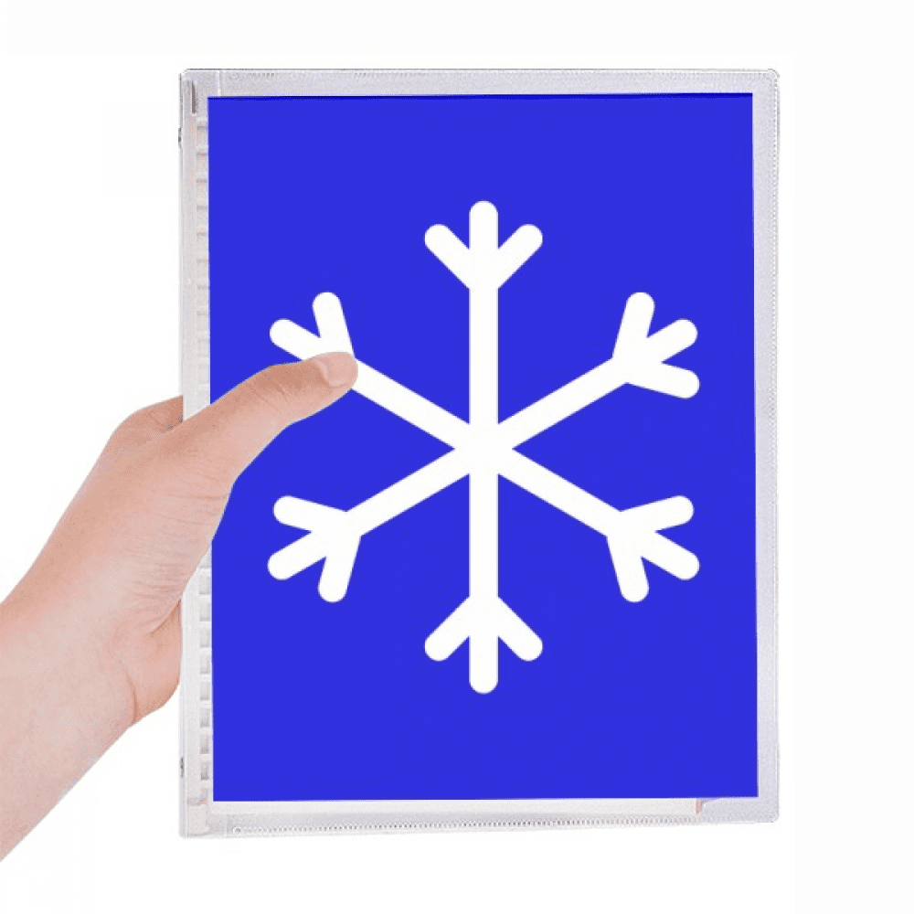 snow blue square warning mark notebook loose diary refillable journal ...