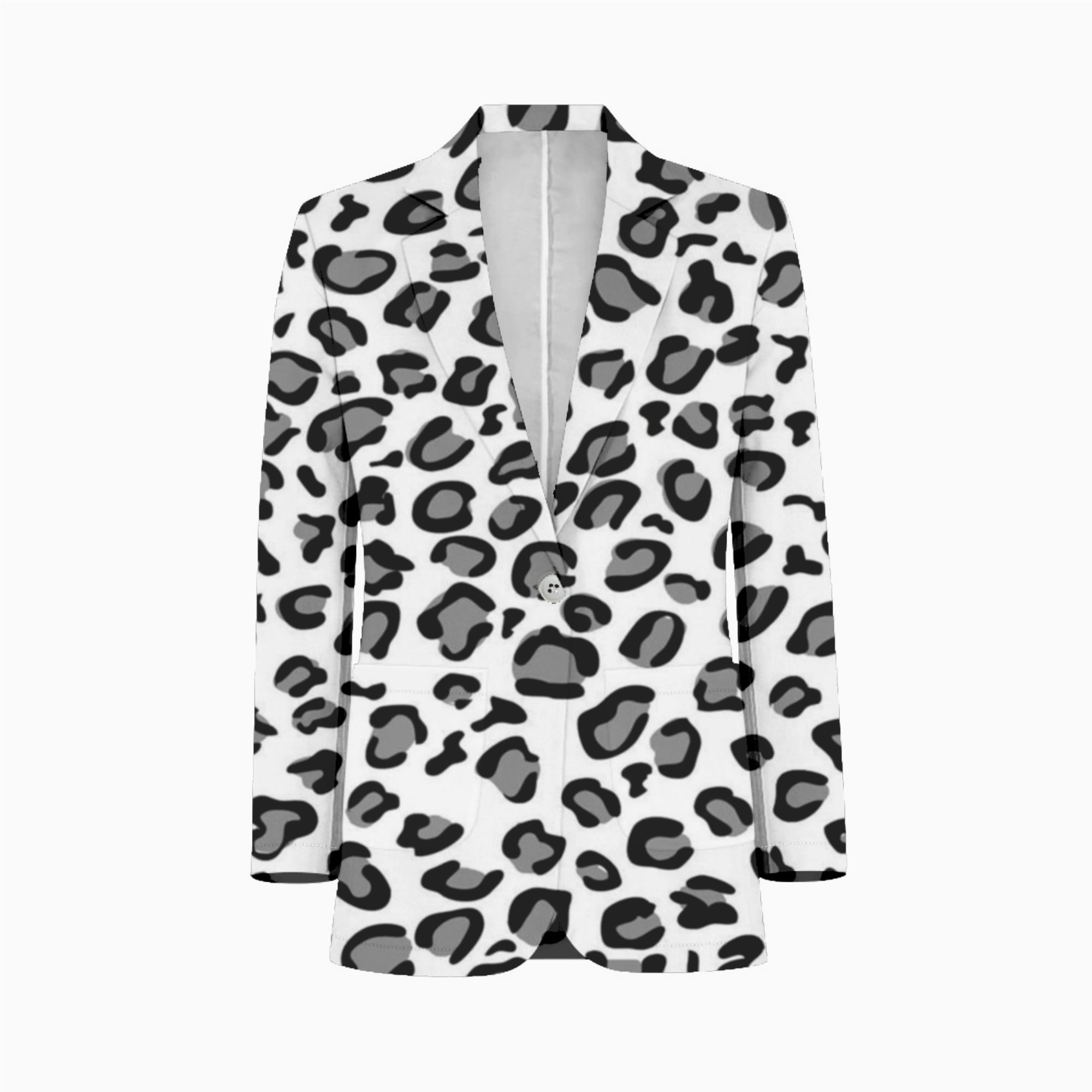 snow leopard Men's Suit Blazer Casual Party Wear Slim Fit Suit Jacket ...