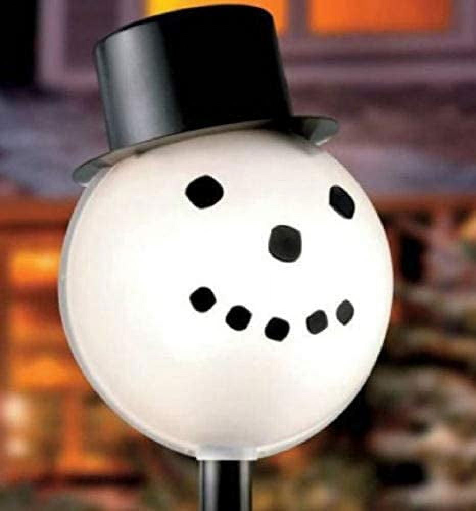 Snowman Head Christmas Outdoor Light Lamp Post Cover Decoration ...
