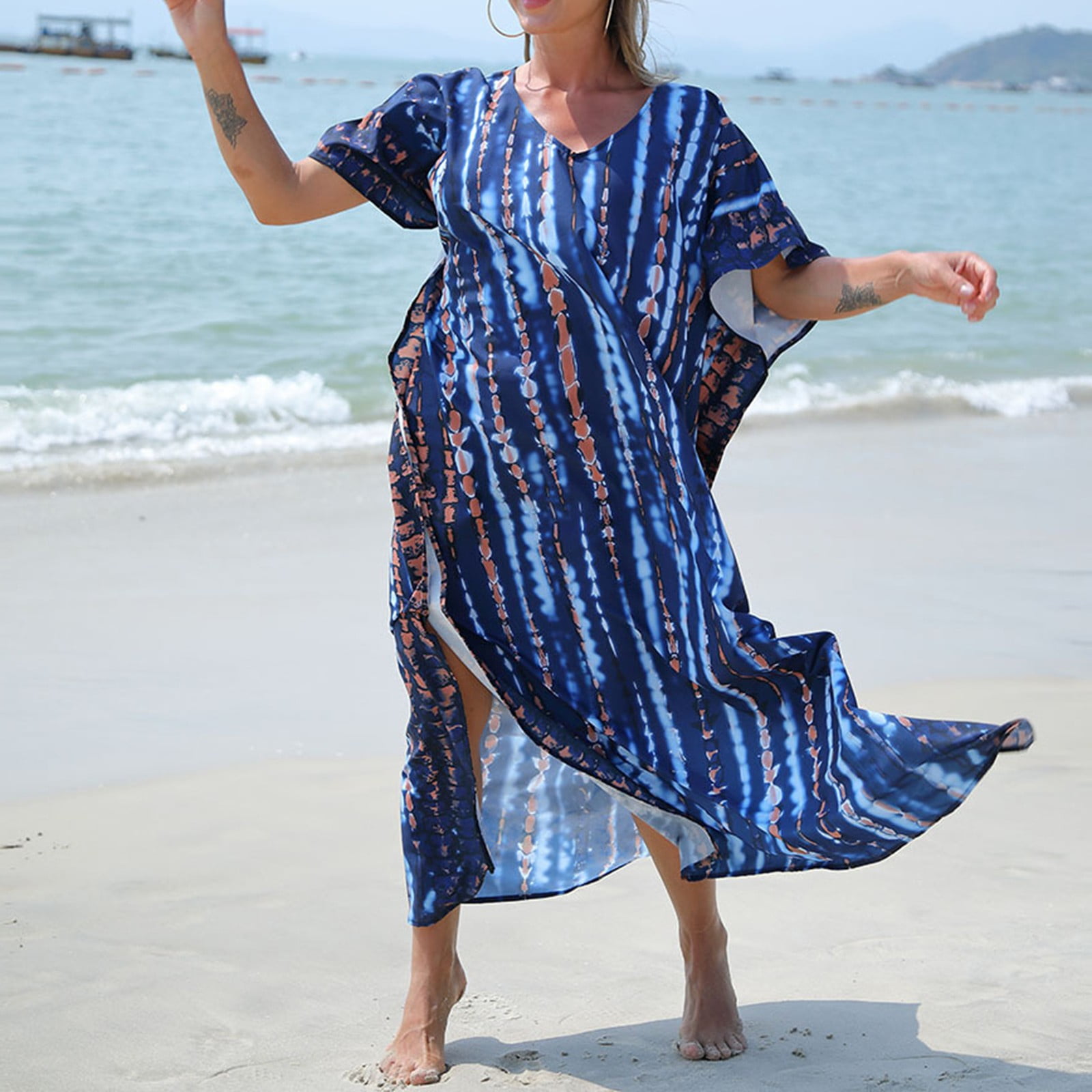 snowsong Bathing Suit Swimsuit Coverup Beach Blouse Quick Drying Dyeing ...