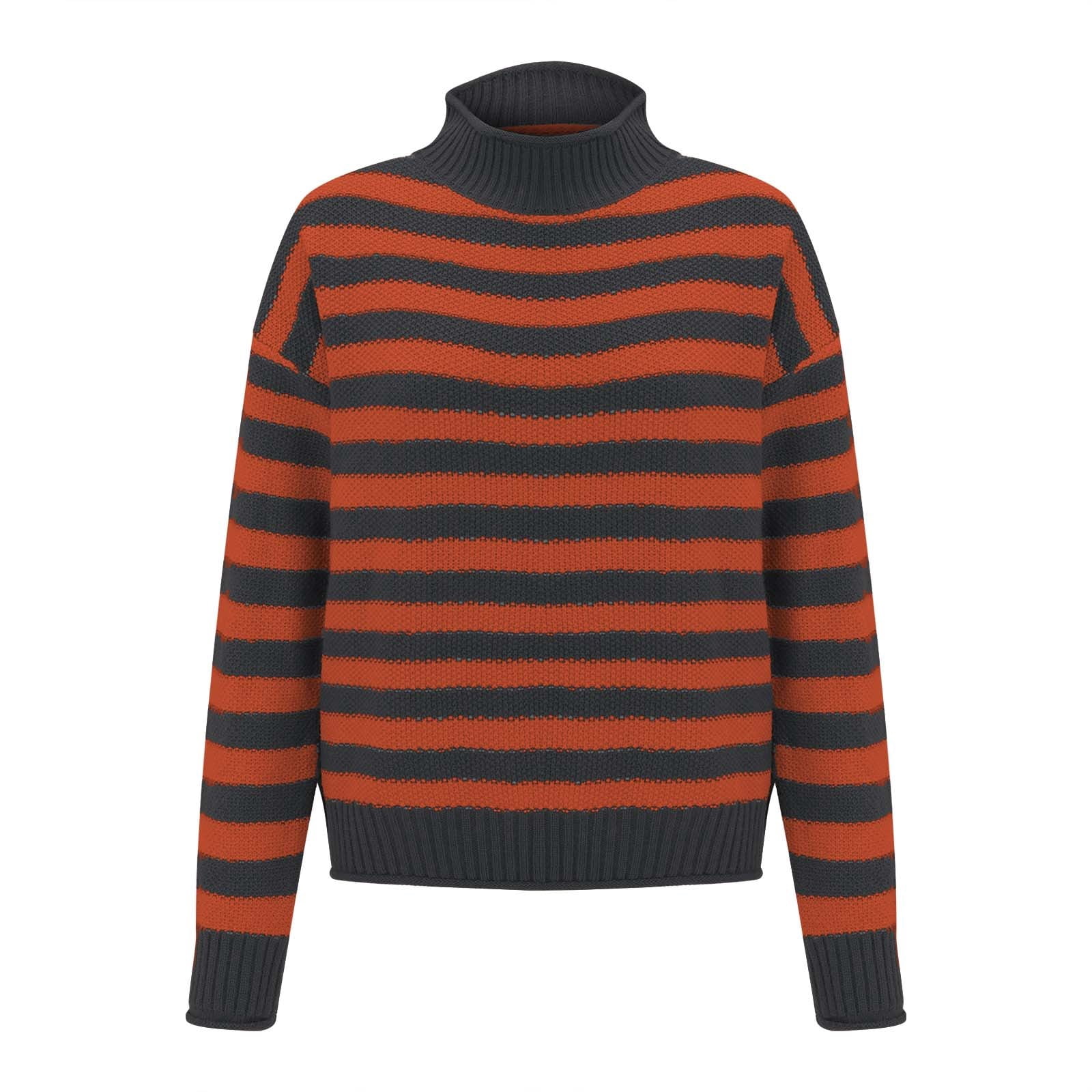 snowsong Knitted Sweater,2024 New Women's Retro Style Striped Clash ...