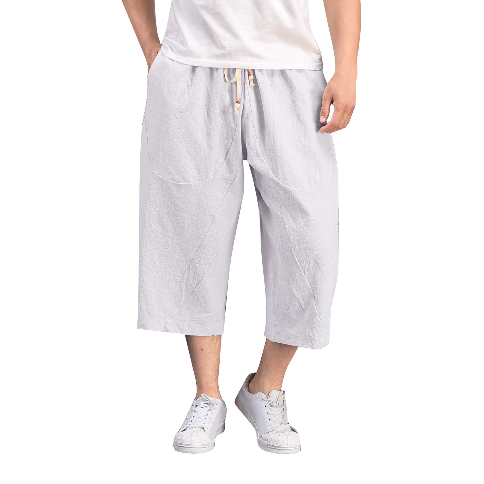 snowsong Men's Pants Linen Pants Men Men Baggy Wide Leg Pants Hanging ...