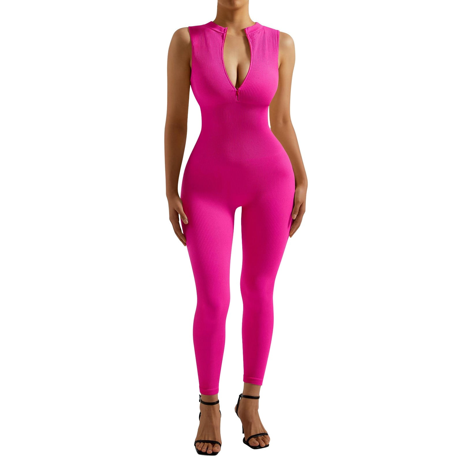 Snowsong Shapewear Bodysuit2024 Hot Selling Womens Solid Sleeveless Vest Threaded Neckline