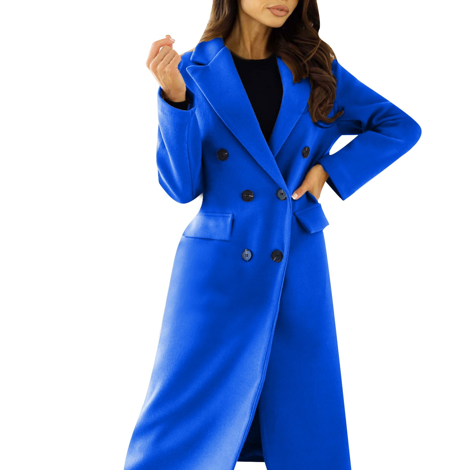 snowsong Women's Autumn And Winter Simple Double Breasted Long Sleeved ...