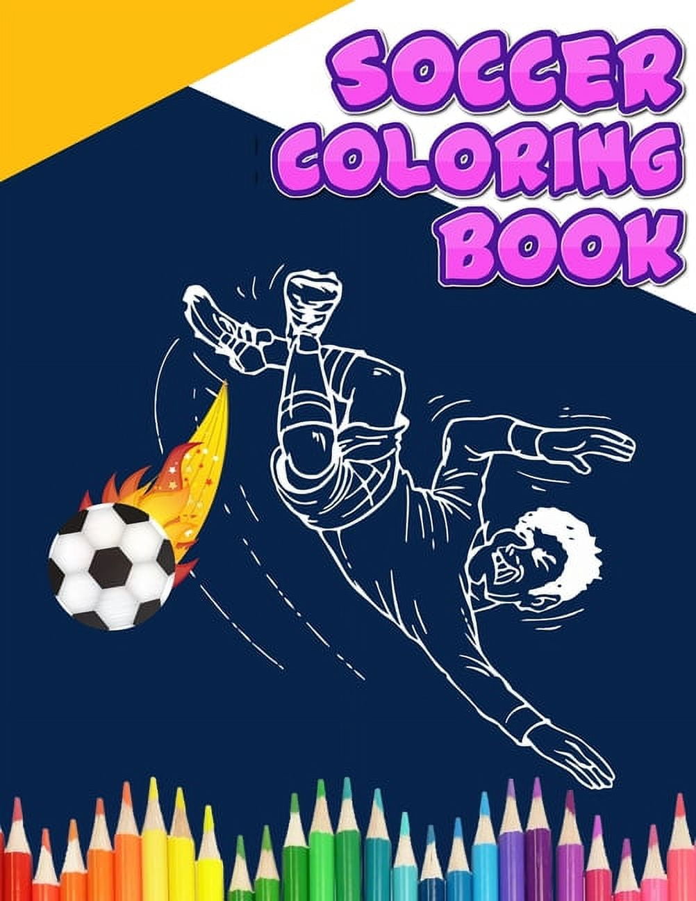 soccer coloring book: Super Coloring Book For Kids, Football, Baseball ...
