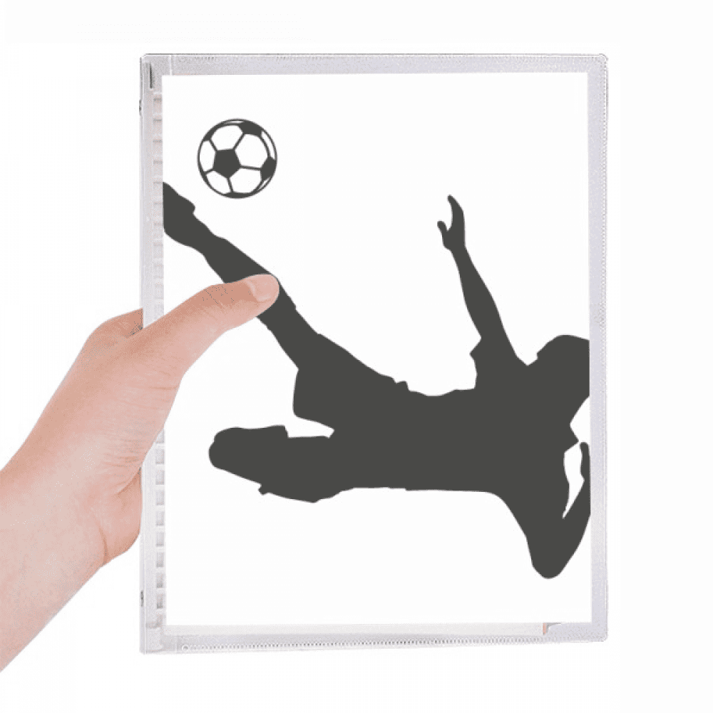 soccer football outline sports notebook loose diary refillable journal ...