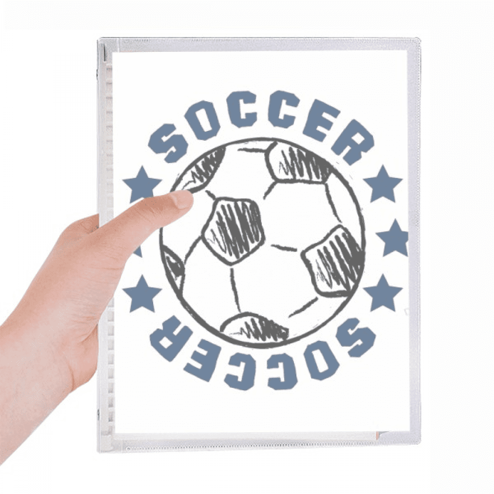 soccer football sports drawing notebook loose diary refillable journal ...