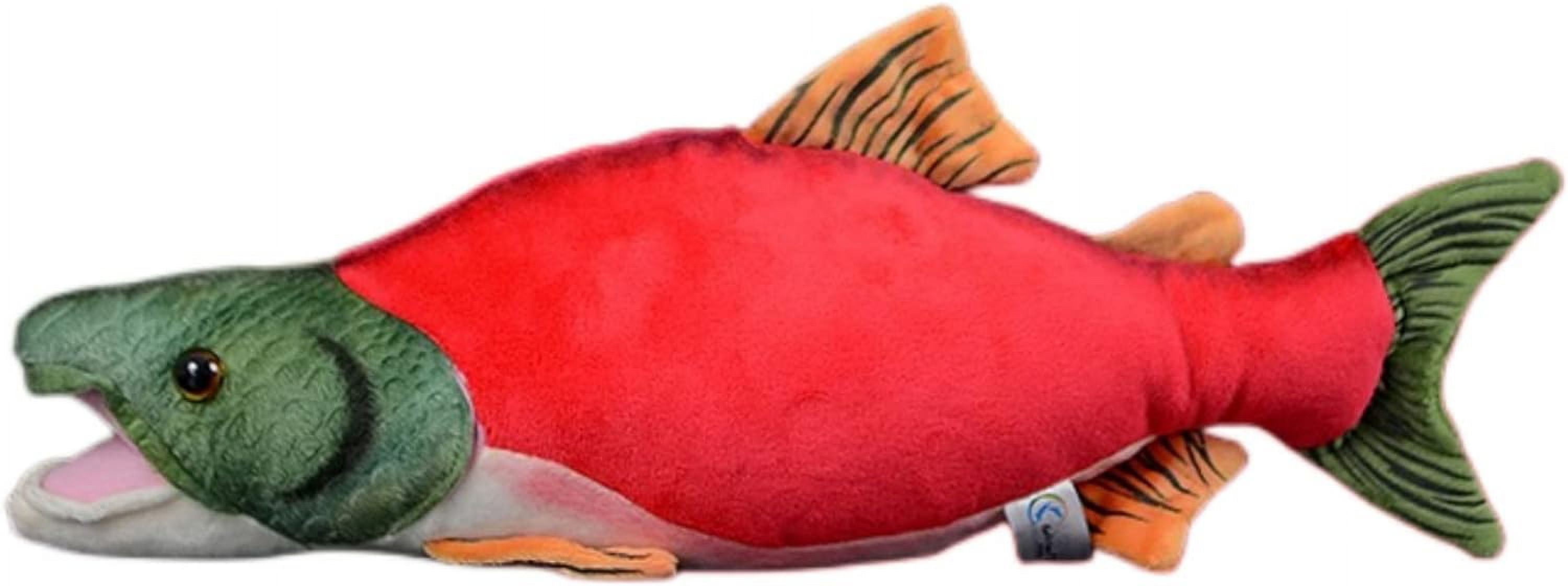 Sockeye Salmon Plush Toy, Realistic Fish Stuffed Animal plush Toy Cute ...