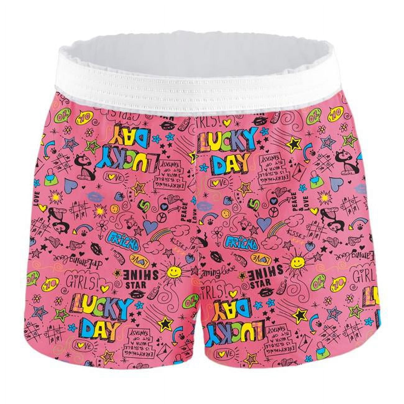 soffe girls' big authentic cheer short, lucky day, extra small ...