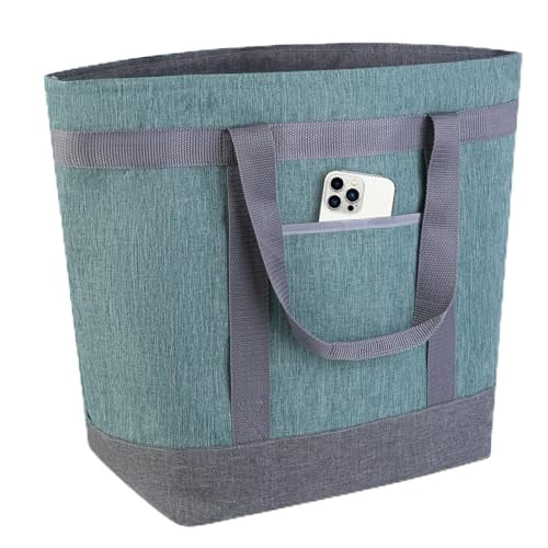 soft insulated cooler bag for beach, travel, large reusable insulated ...