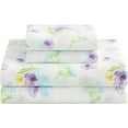 "Softan Full Size Floral Sheet Set - Blue Dandelion Flower Pattern, 4 ...