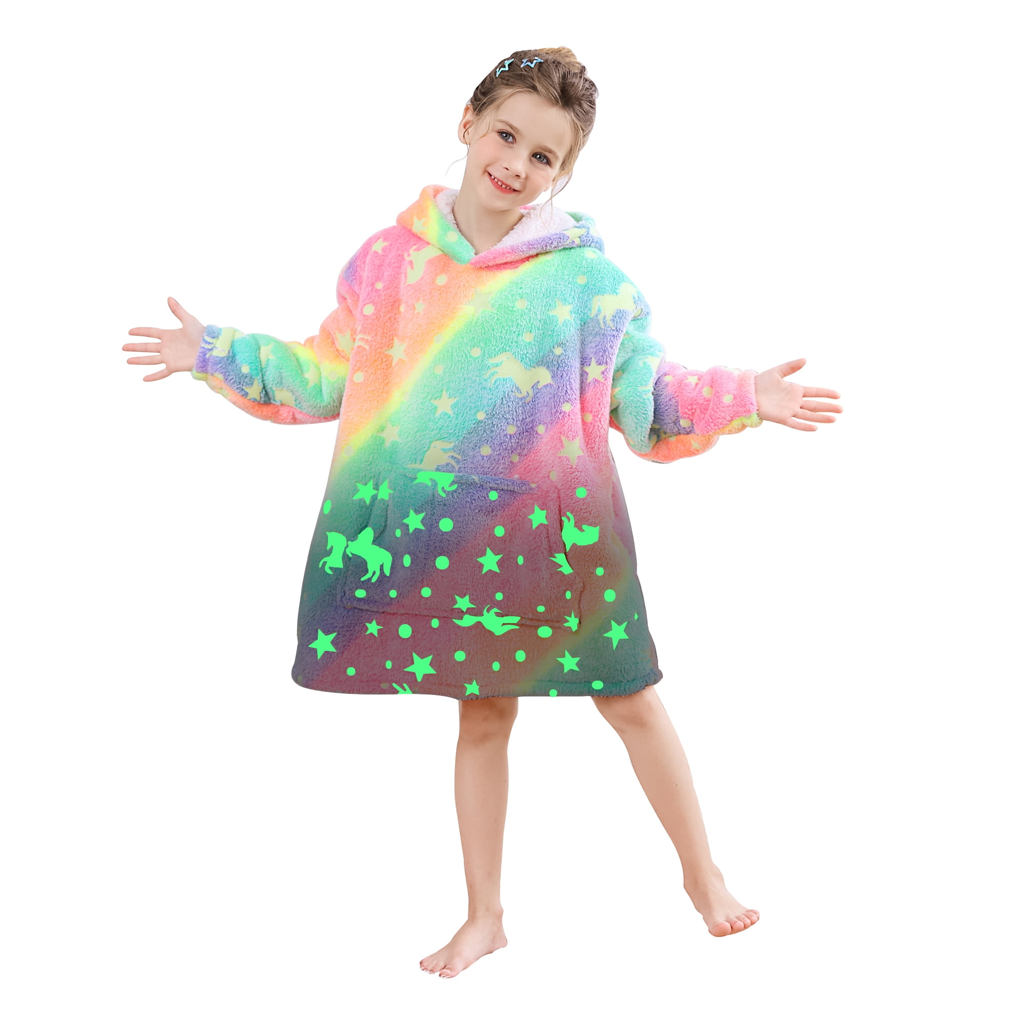 softan Wearable Blanket Hoodie for Kids, Super Warm and Cozy Plush ...
