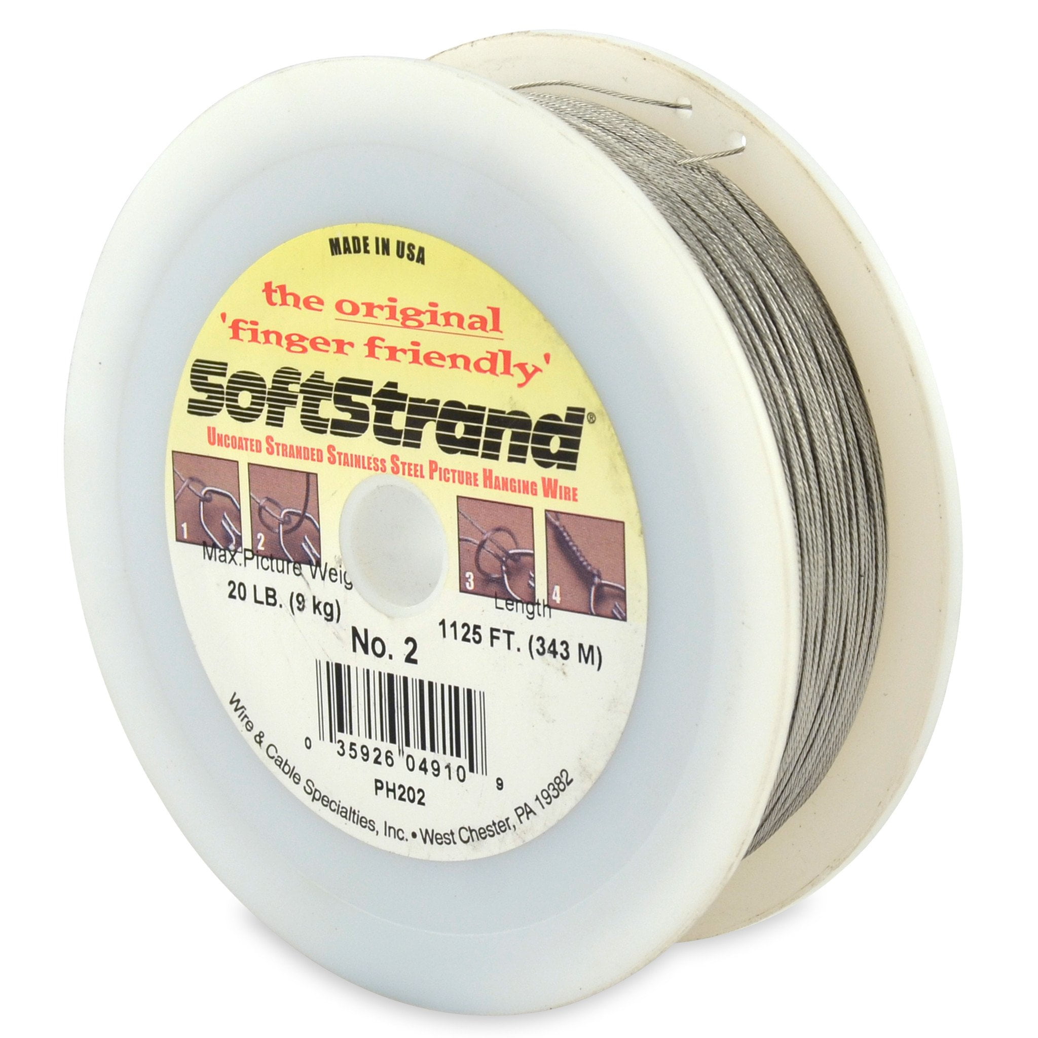softstrand size 2-1,125-feet picture wire uncoated stranded stainless ...