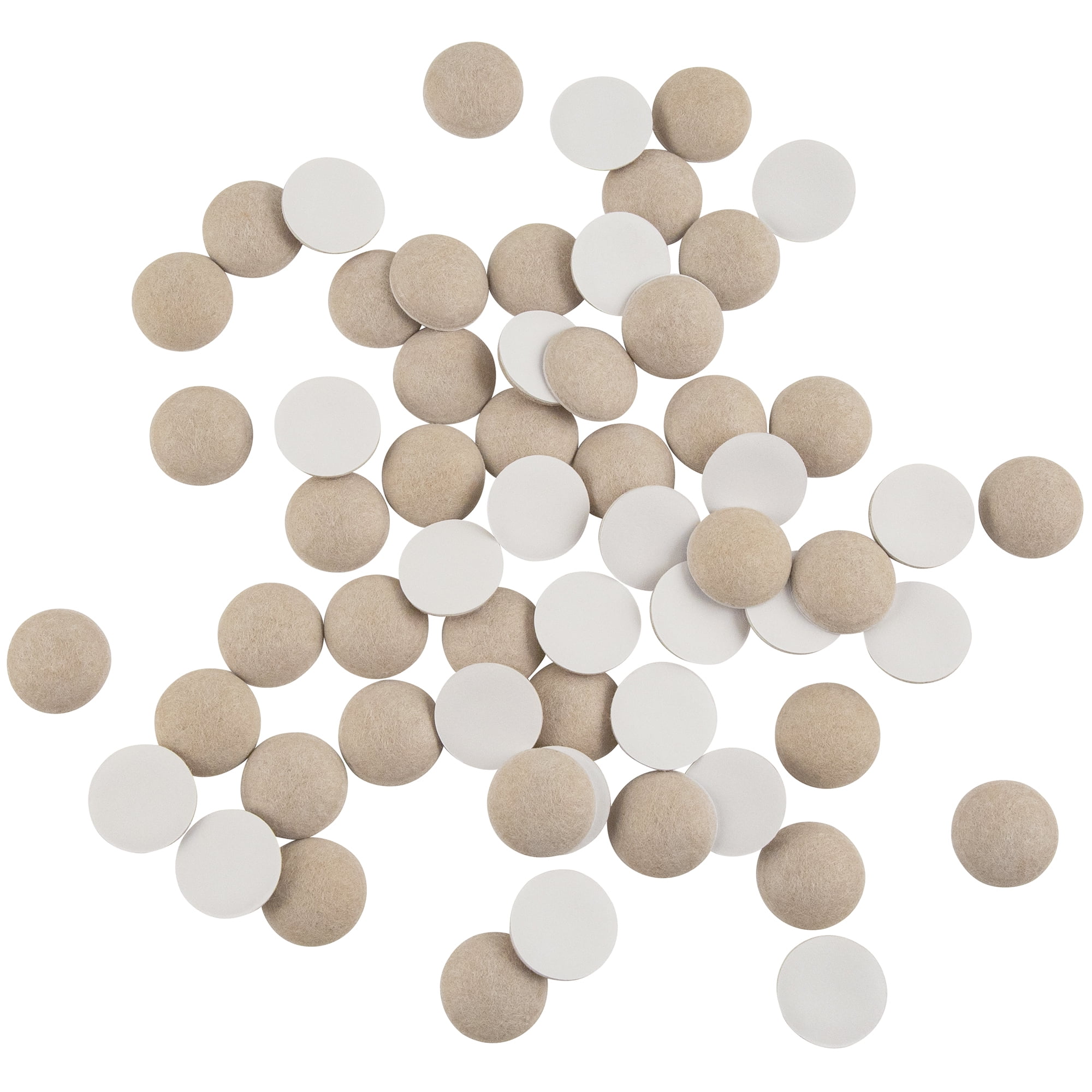 softtouch 1" Round Domed Self-Stick Felt Furniture Pads, Beige (60 Pack ...