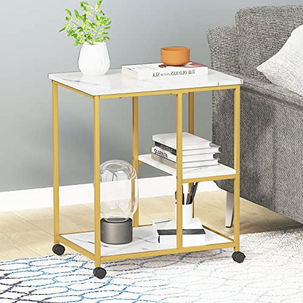 soges 3-Tier Printer Stand with Wheels, Office Printer Cart with ...