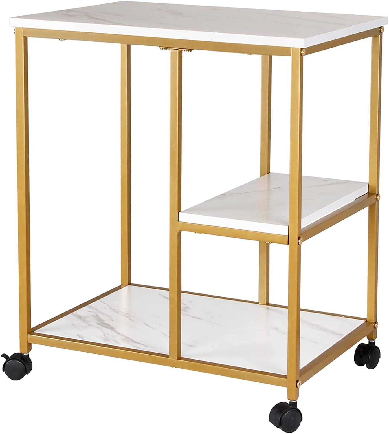 soges 3-Tier Printer Stand on Wheels, Rolling Printer Cart with Storage ...