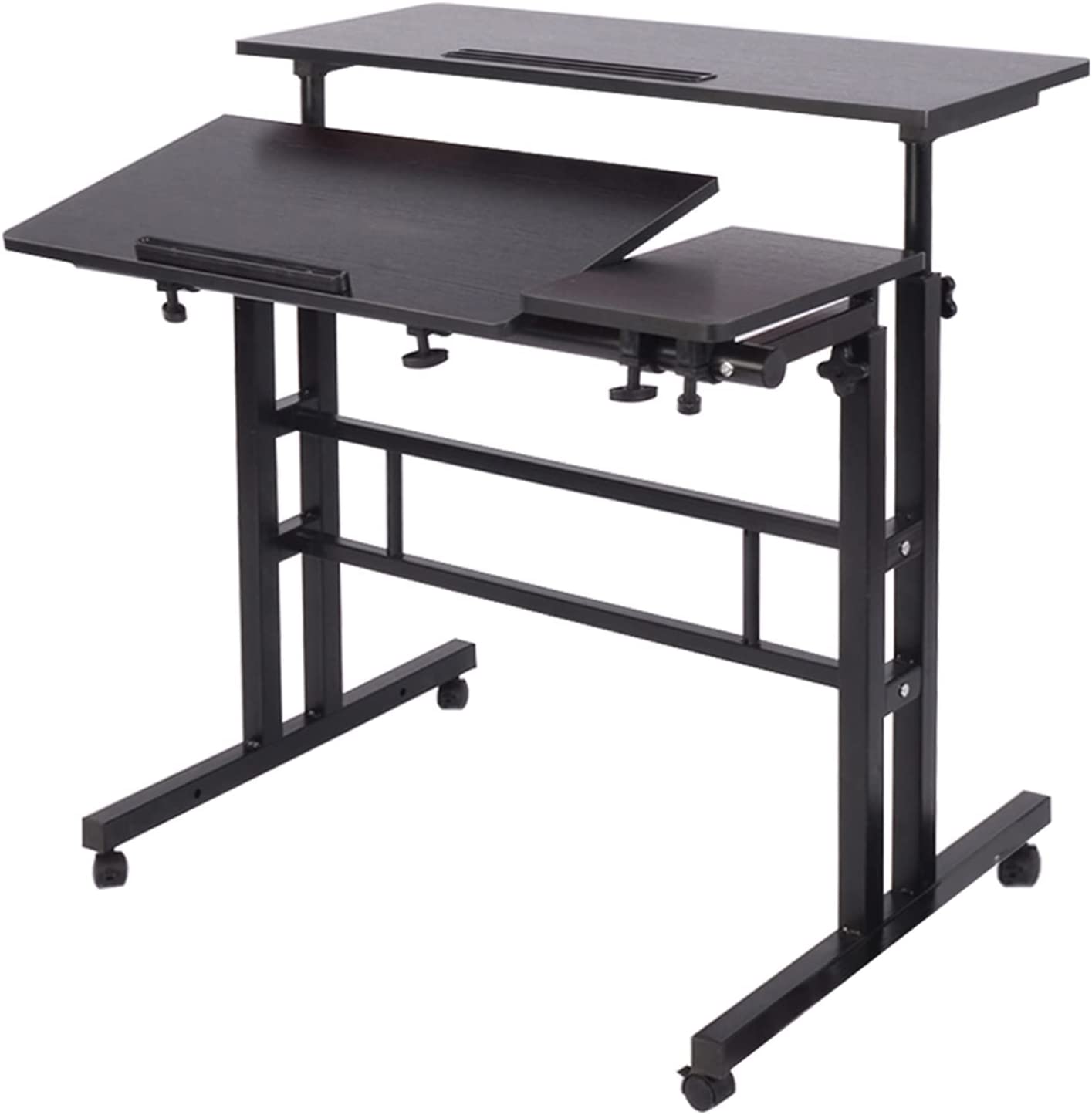 soges 31.5inches Height Adjustable Desk Laptop Desk on The Wheels ...