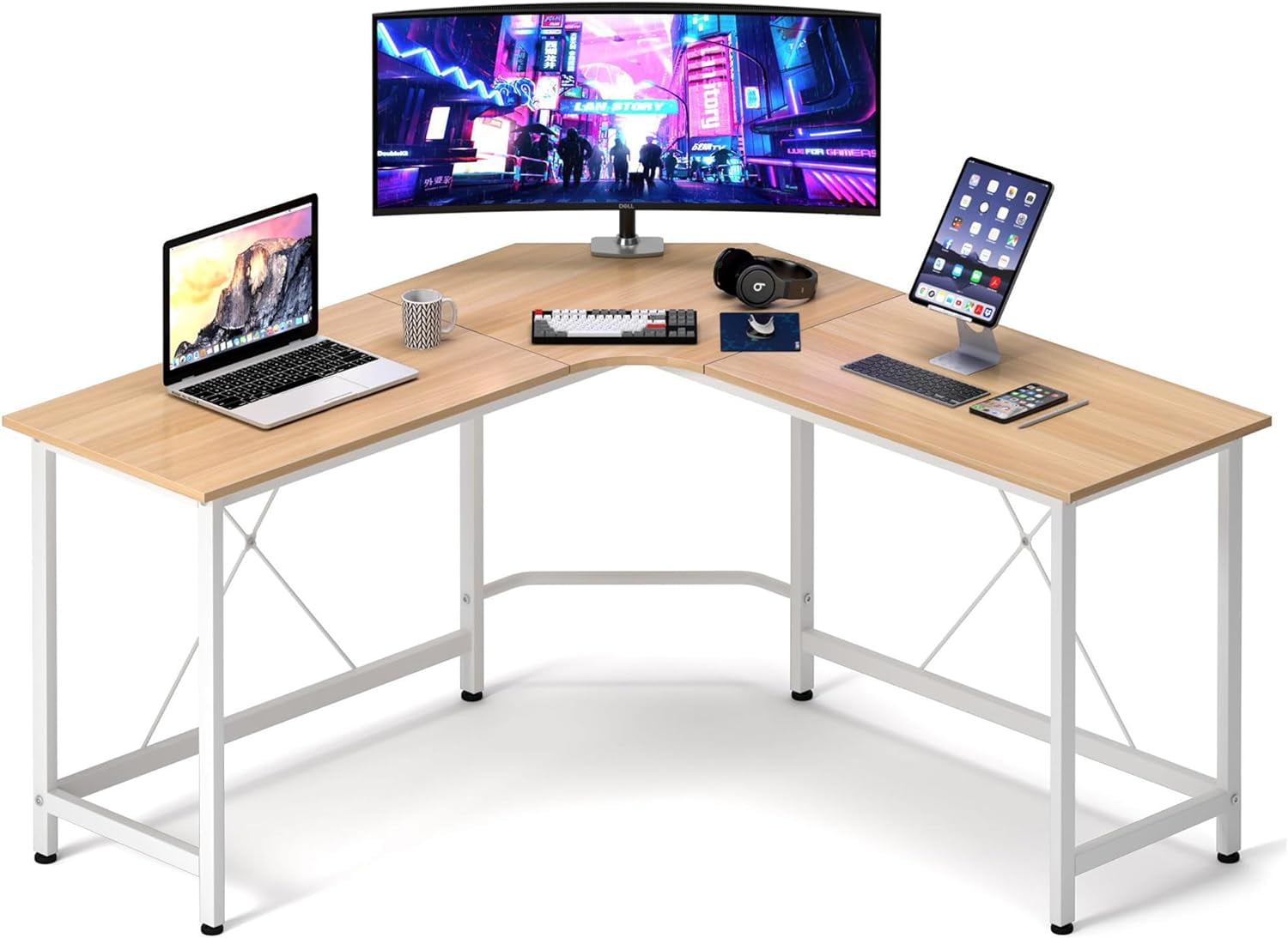 soges L Shaped Desk, 59inch L Desk Computer Corner Desk, Gaming Desk ...