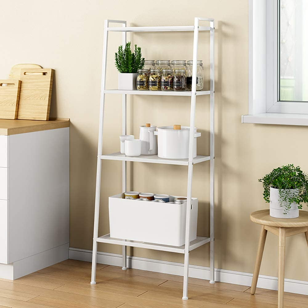 soges Ladder Shelf, 4-Tier Shelves Bookshelf, Storage Rack Shelves ...
