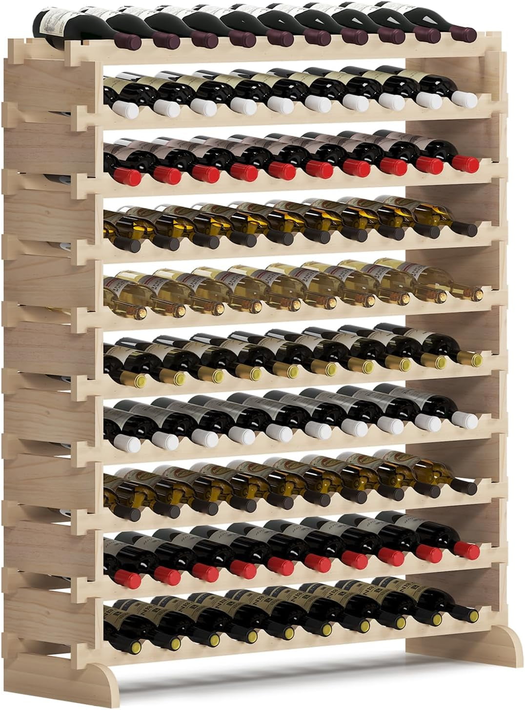 sogesfurniture Floor Wine Racks, Stackable Modular Wine Rack Large Wine ...