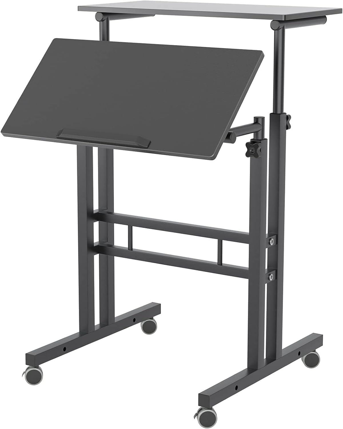 sogesfurniture Mobile Standing Desk, Adjustable Laptop Desk with Wheels ...