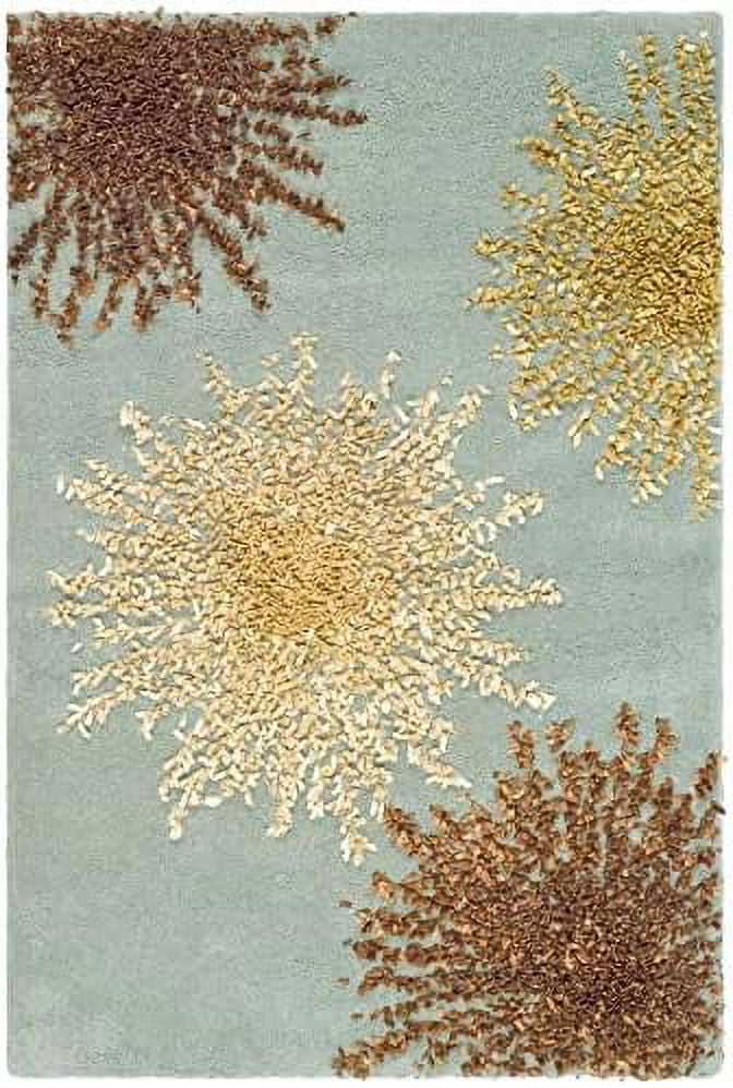 soho collection 2' x 3' light blue/multi soh712c handmade starburst ...