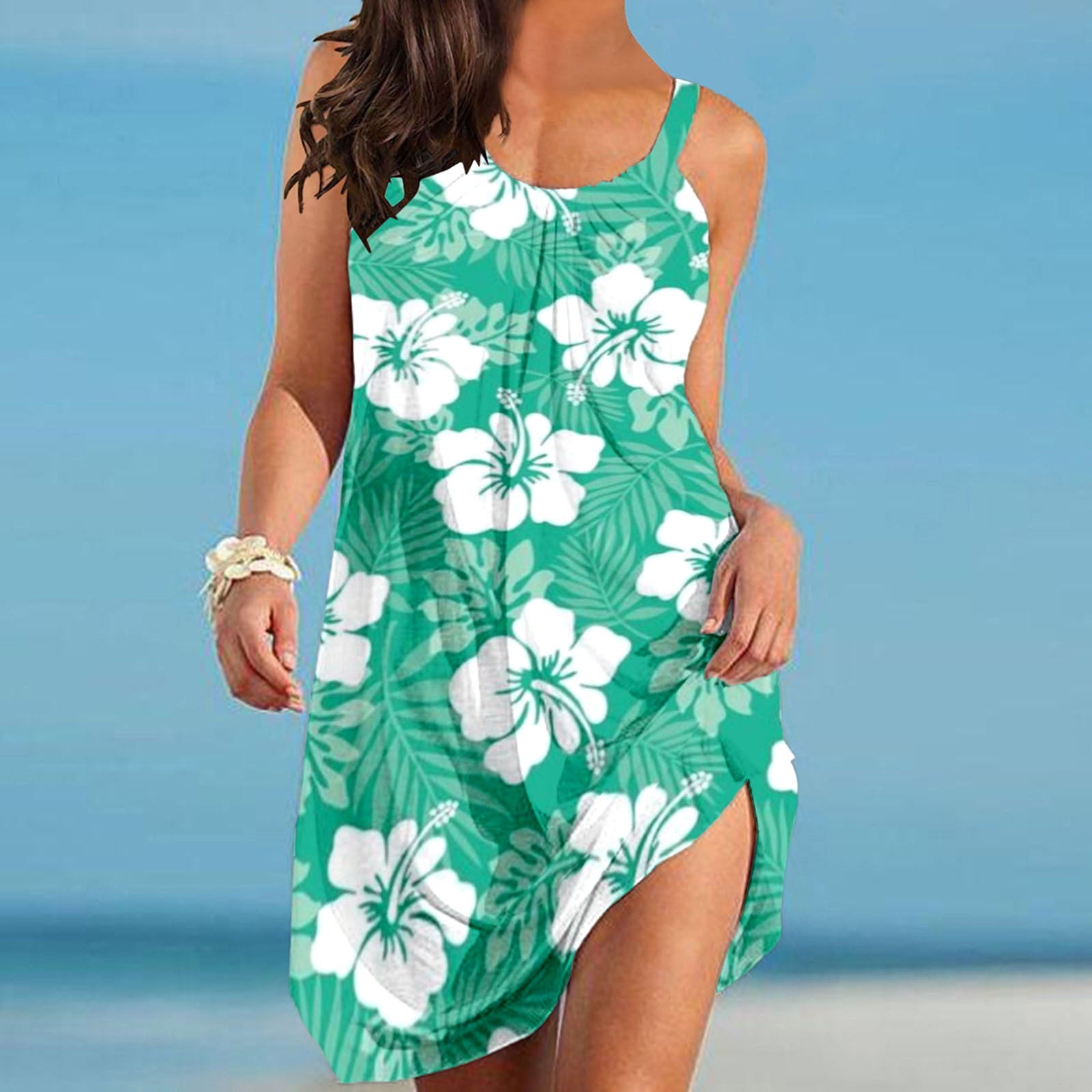 Soighxzc Summer Dresses For Women 2024 Sexy Bodycon Sleeveless Crew