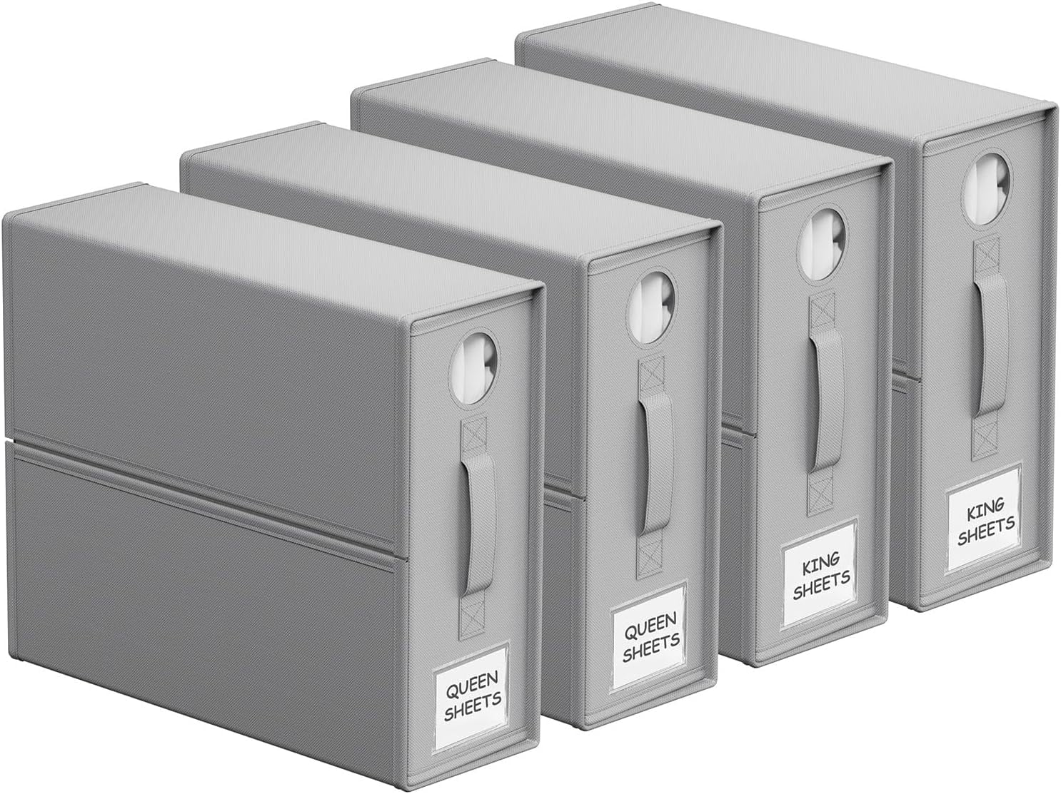 sojudb 4 Pack Bed Sheet Organizers and Storage Sheet Folder Organizer ...