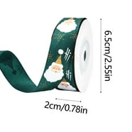 2 Pieces Christmas Lights 2m Ribbon Christmas Sheer Ribbon with Inside ...